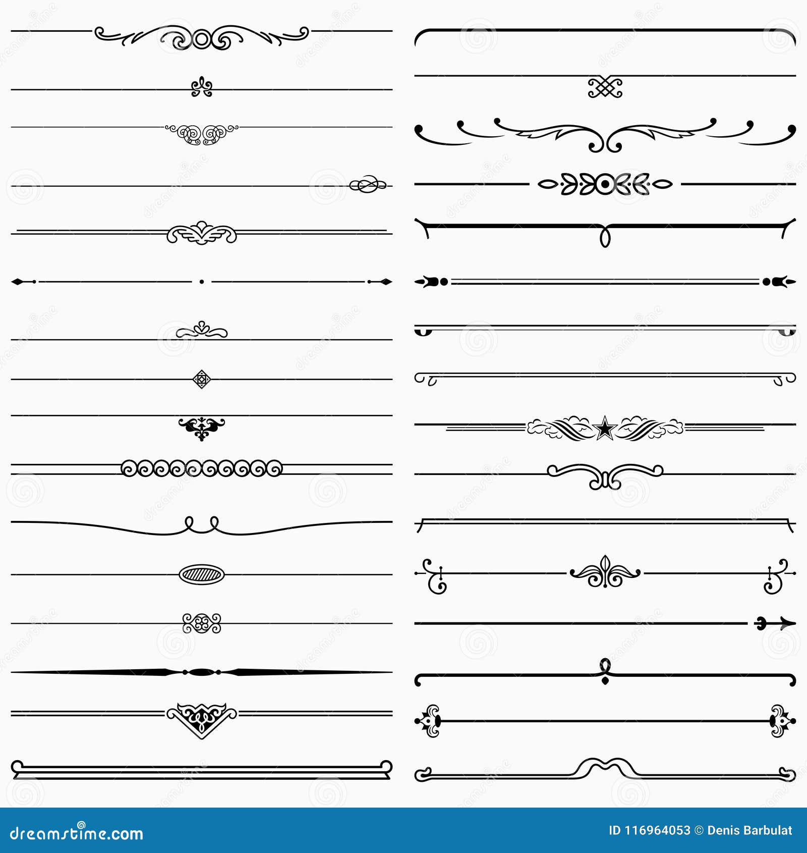 Dividers big set 5 stock vector. Illustration of decor - 116964053