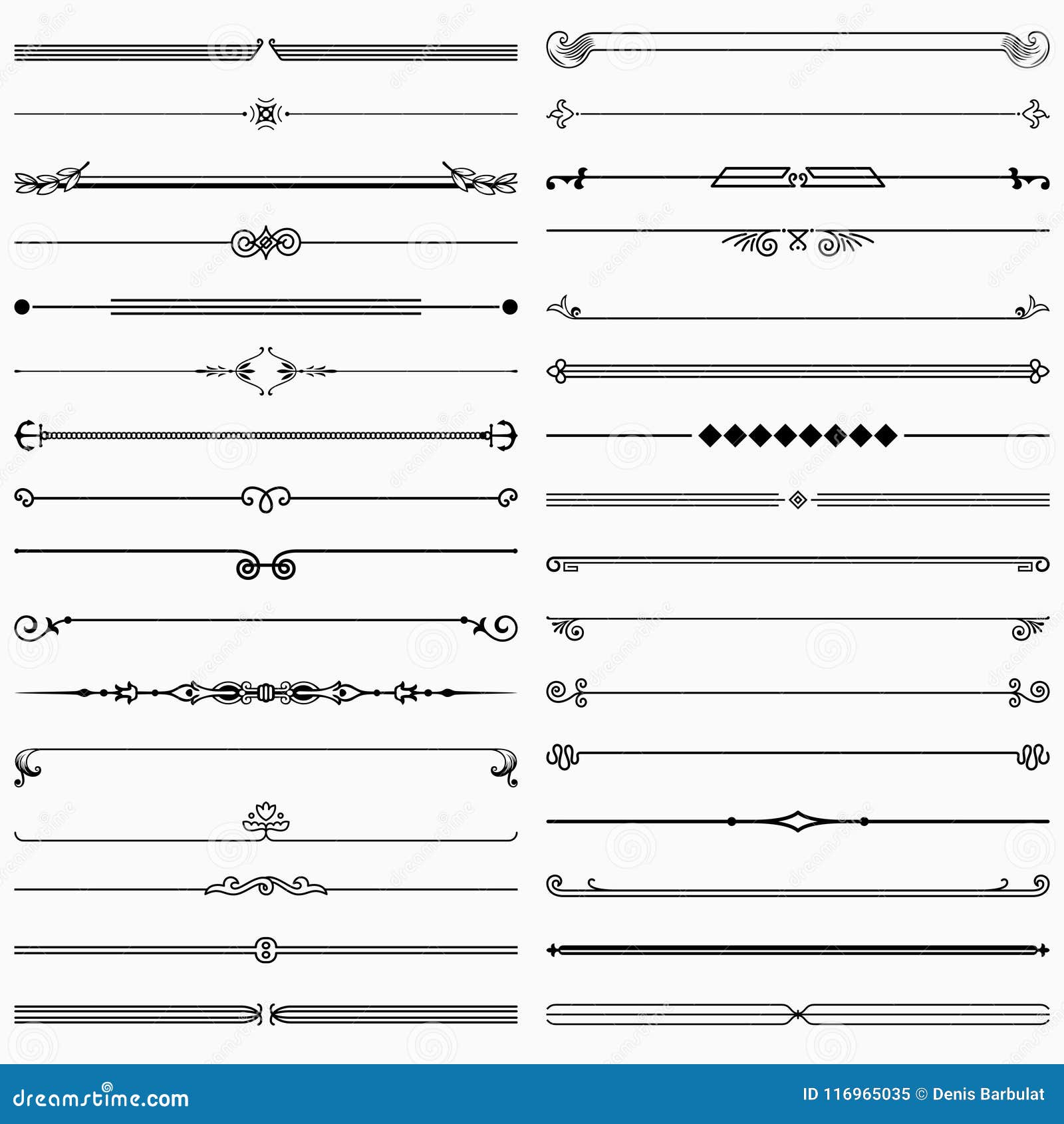 Dividers big set 6 stock vector. Illustration of greeting - 116965035