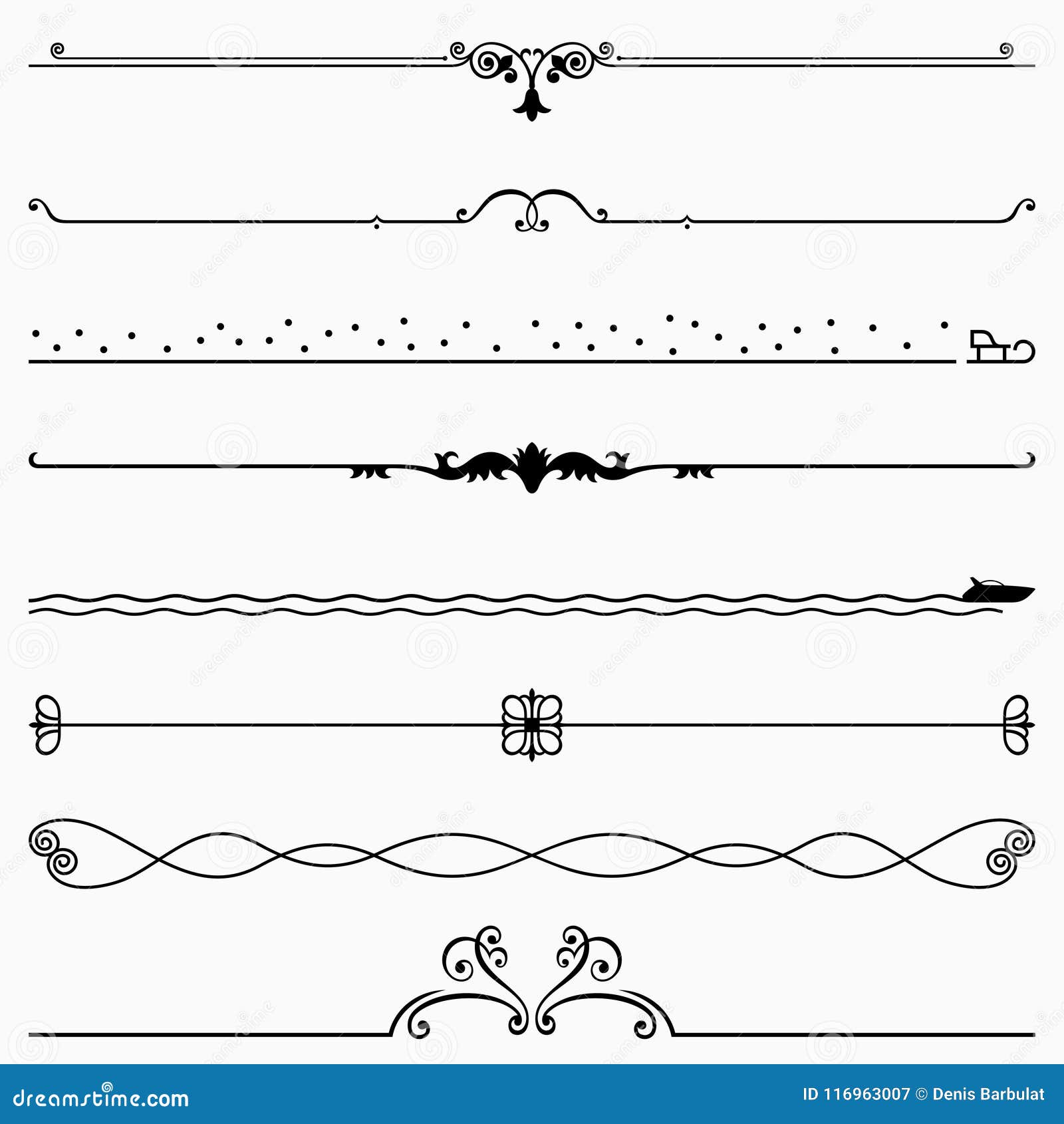 Dividers set 10 stock vector. Illustration of decor - 116963007