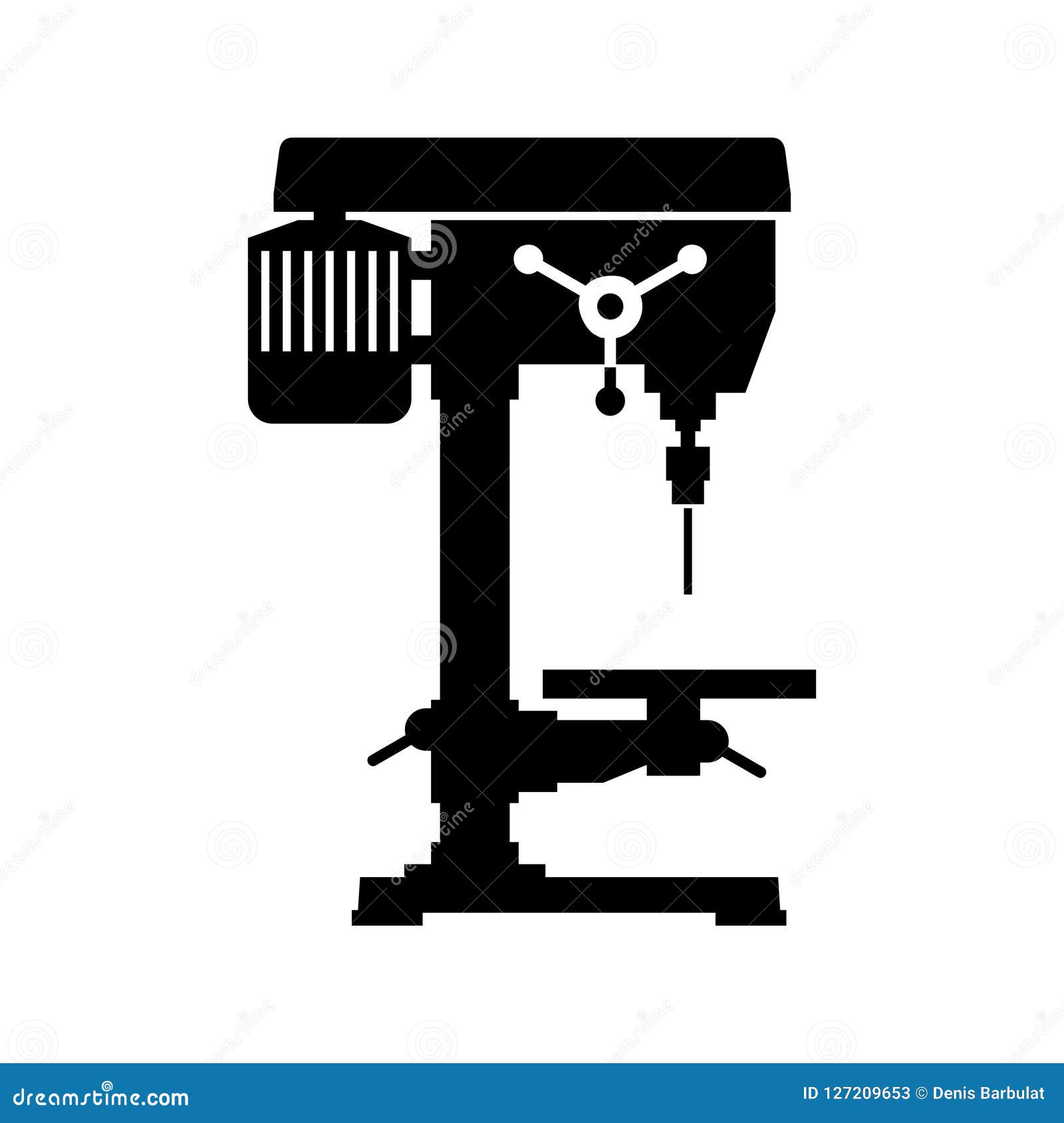 Drilling machine stock vector. Illustration of icon - 127209653