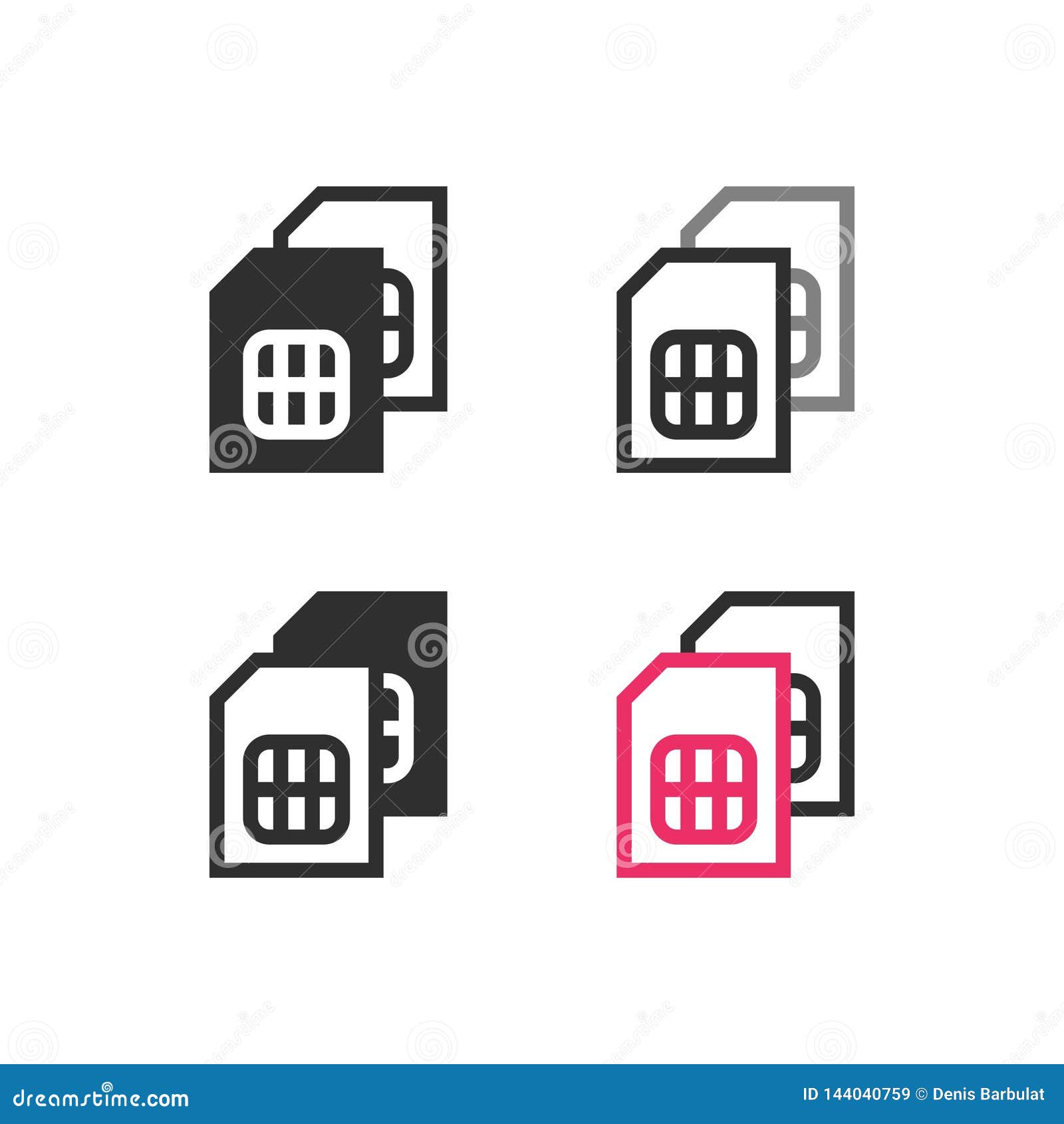 Dual sim icon stock vector. Illustration of sign, digital - 144040759