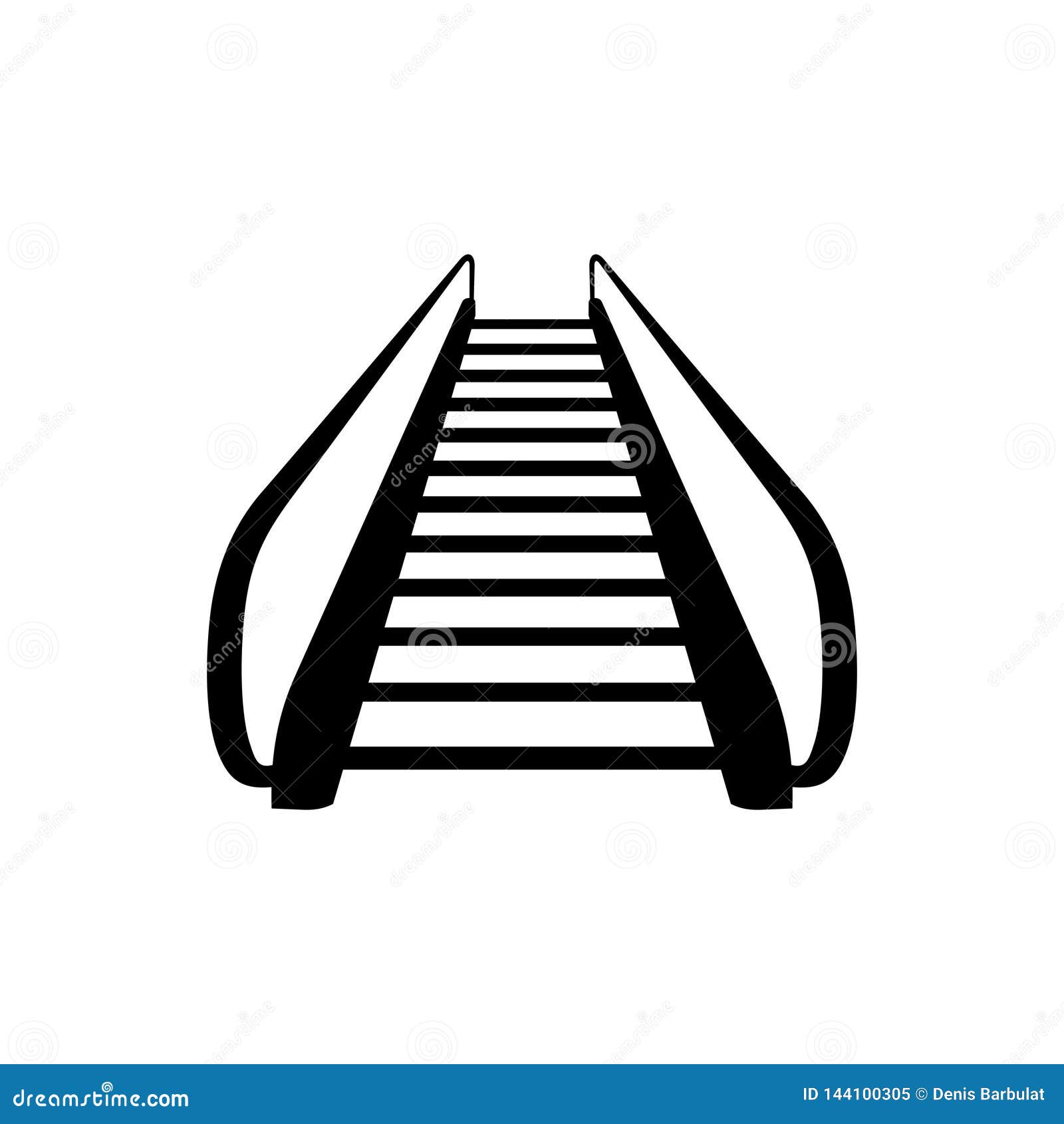 Escalator, Travelator, Elevator Moving Walkway Cartoon Vector ...