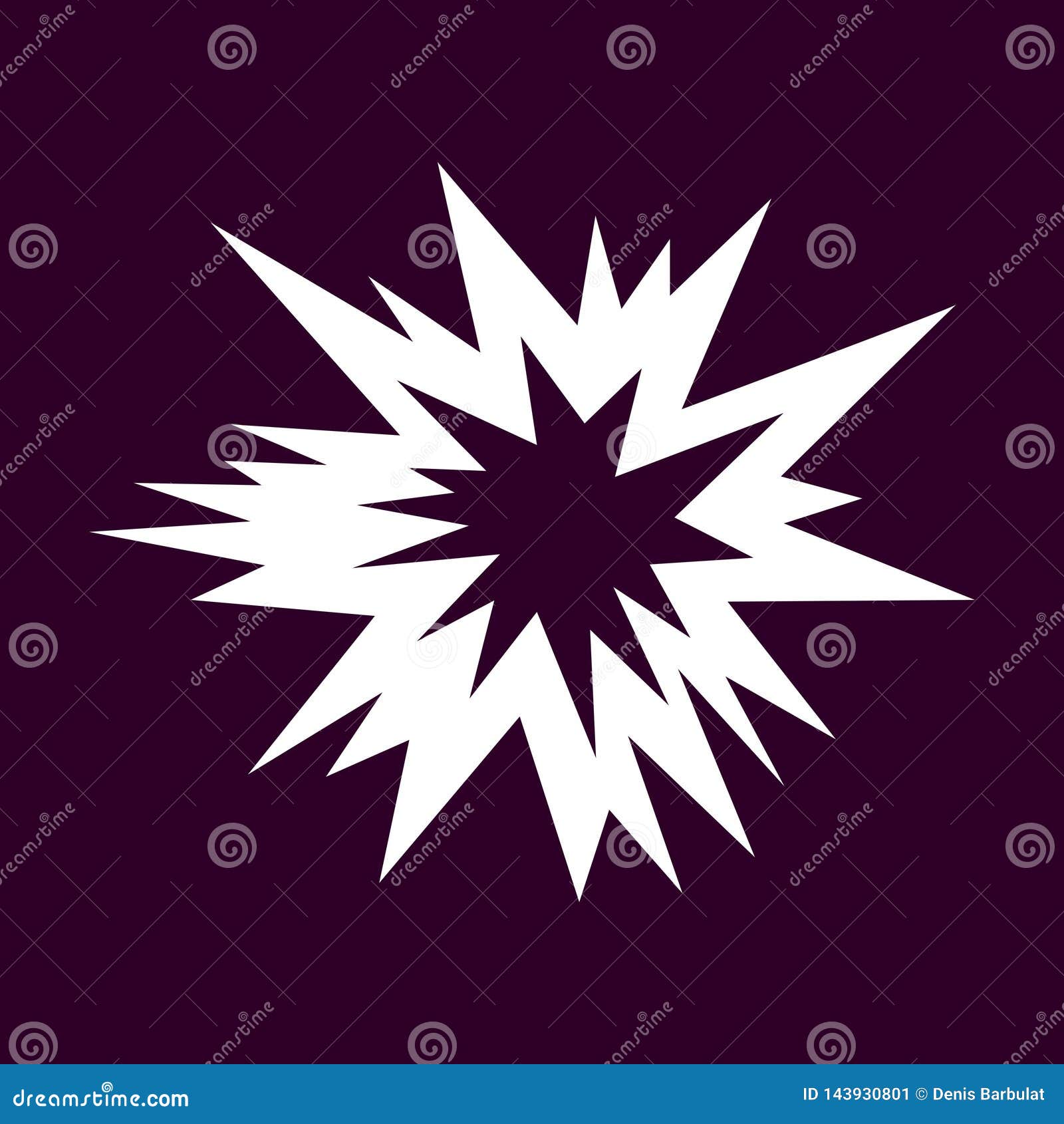 Explosion vector symbol stock vector. Illustration of burst - 143930801