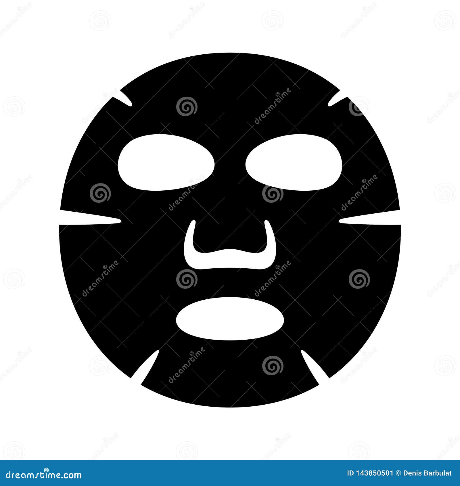 Facial mask stock vector. Illustration of icon, mask - 143850501