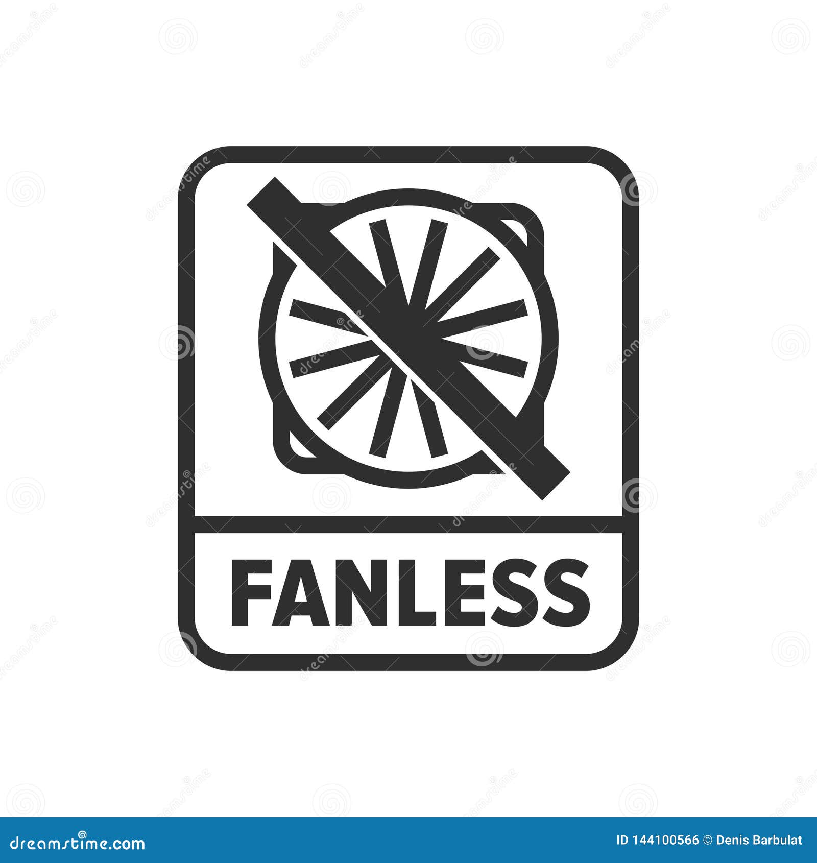 Fanless Fan-off Quiet Silent Cooling System Stock Vector - Illustration ...