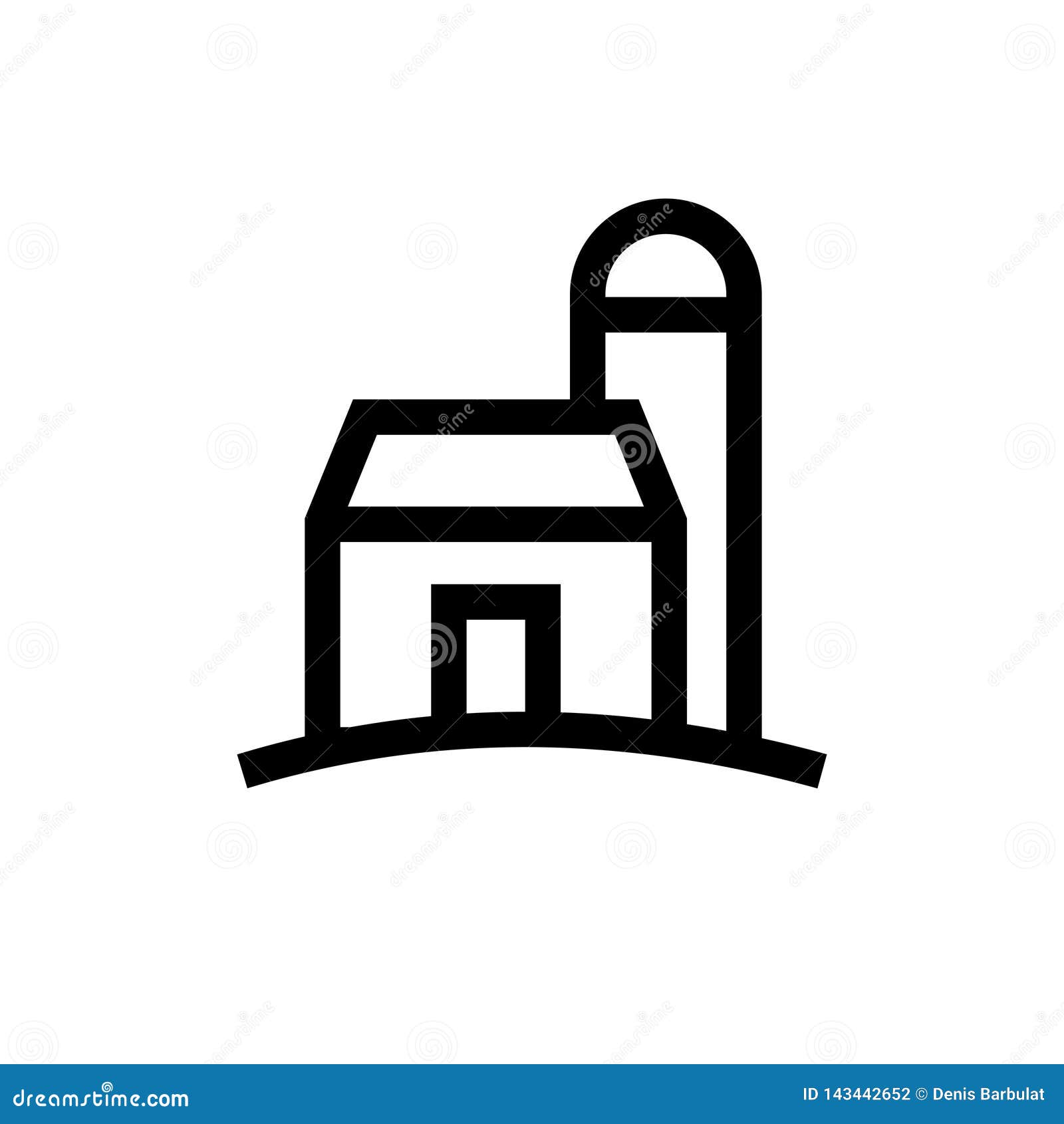 Farm icon stock vector. Illustration of barn, farm, pictogram - 143442652