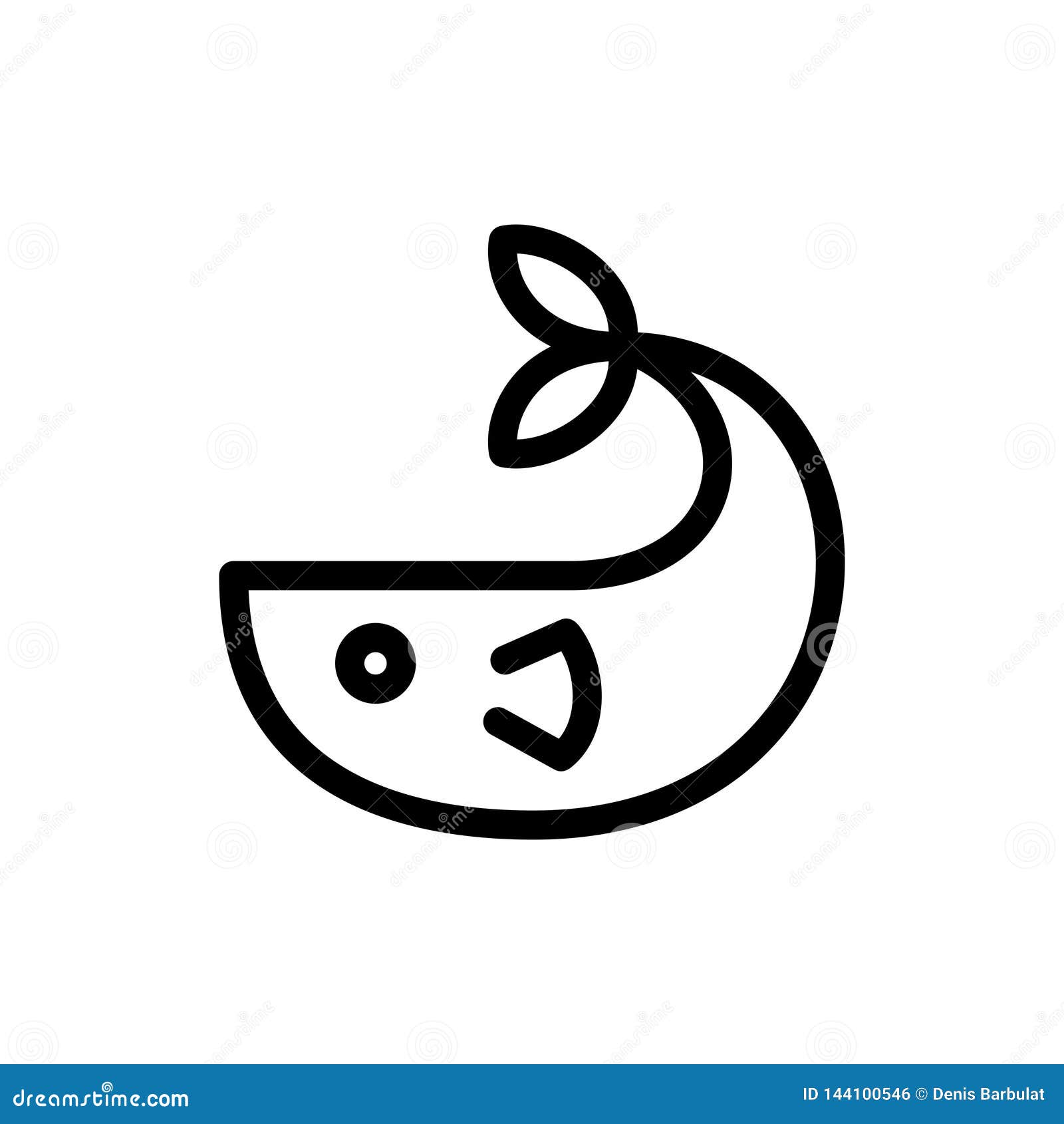 Fish, fresh seafood icon stock vector. Illustration of cafe - 144100546