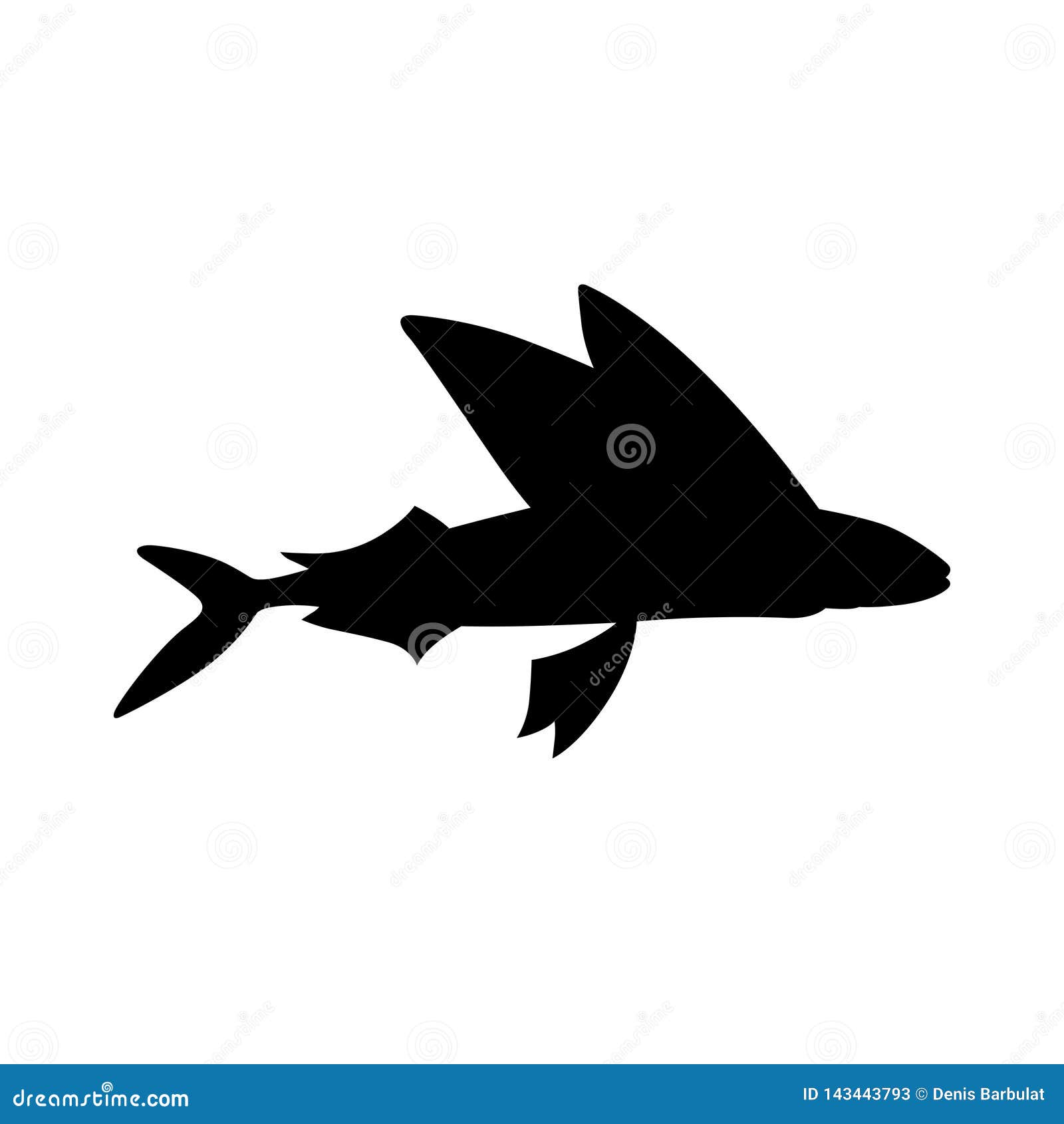 Flying fish stock vector. Illustration of flying, ocean - 143443793