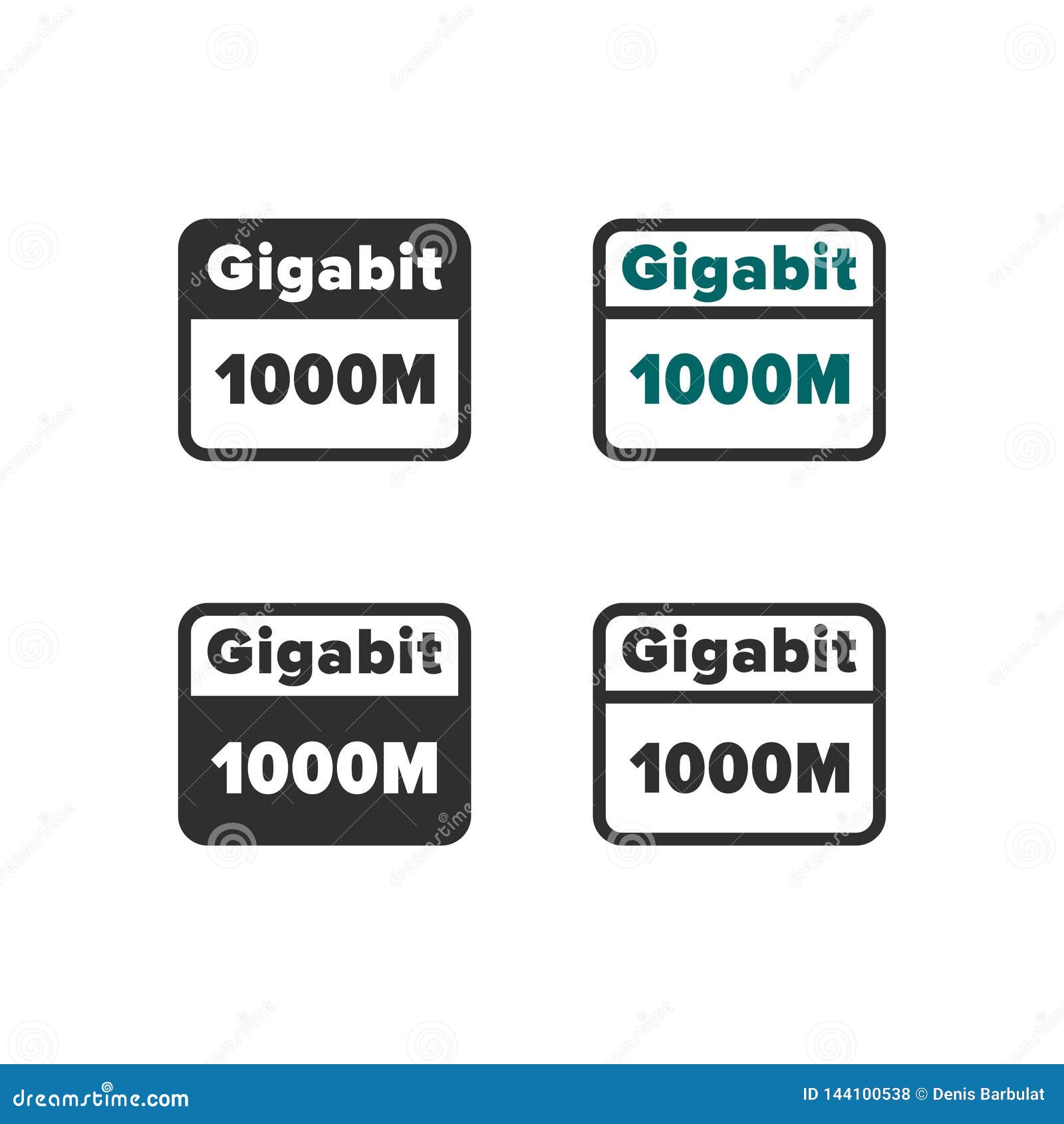 Gigabit ethernet icon stock vector. Illustration of ethernet - 144100538