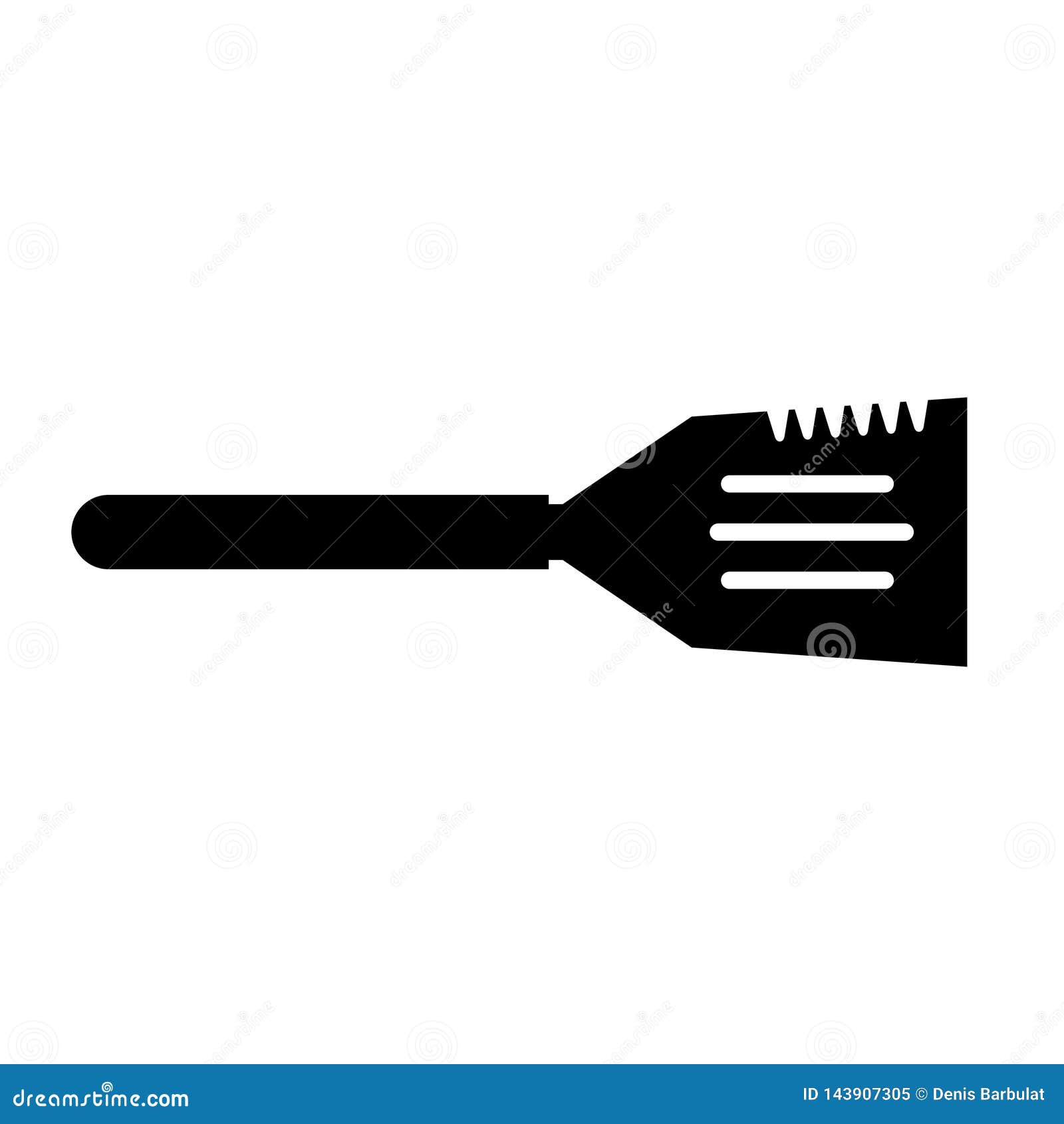 Grill spatula stock vector. Illustration of vector, silhouette - 143907305