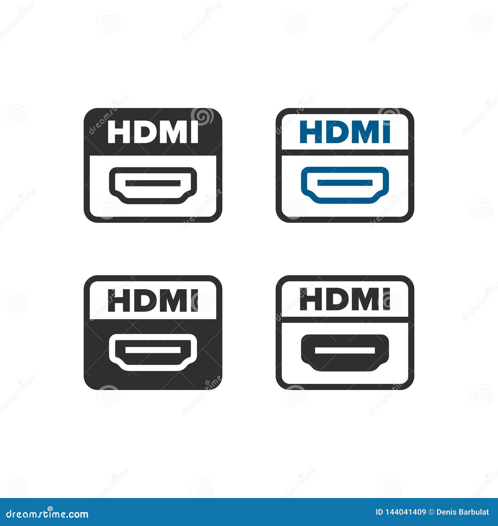 HDMI port icon stock vector. Illustration of hardware - 144041409