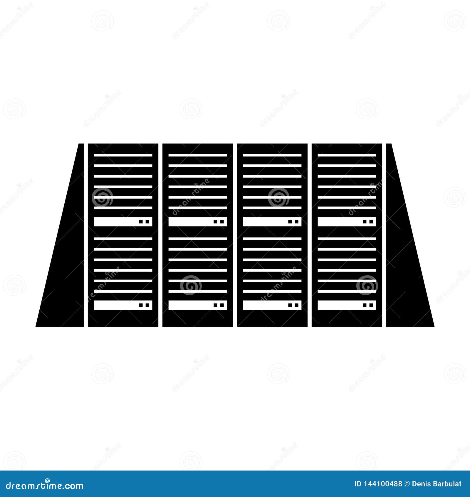 High Level Performance Supercomputer Stock Vector - Illustration of ...