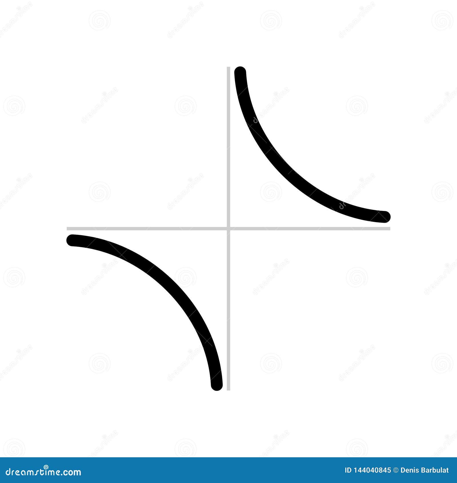 Hyperbola graph icon stock vector. Illustration of graph - 144040845