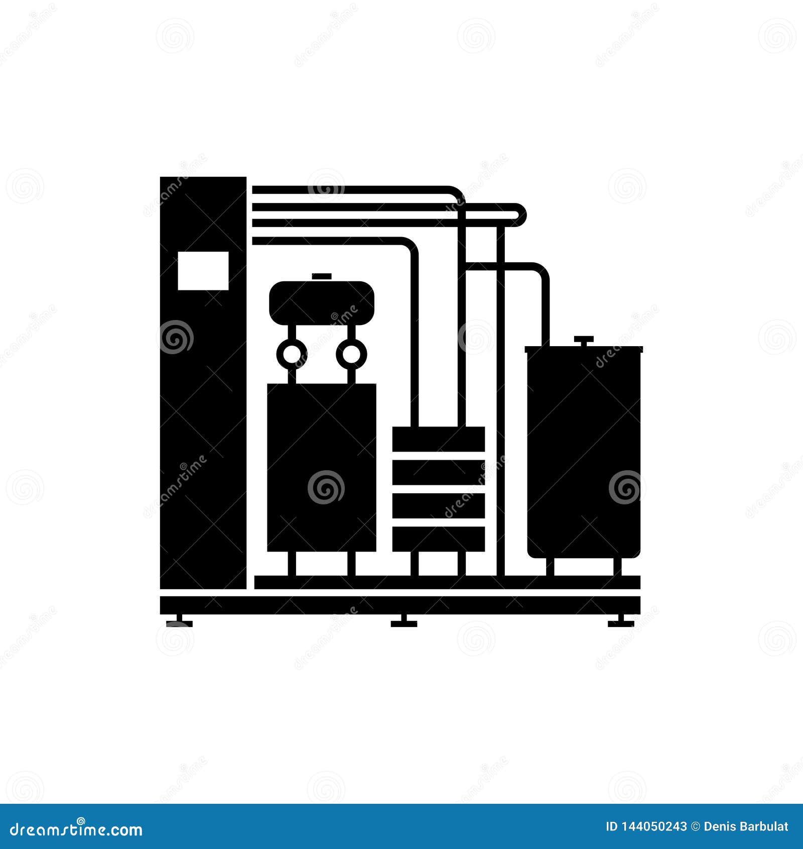 Industrial Milk Pasteurizer Stock Vector - Illustration of pasteurizer ...