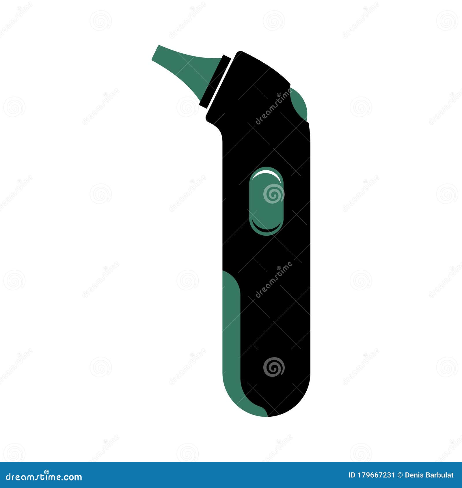 Infrared Ear Thermometer stock vector. Illustration of graphic - 179667231