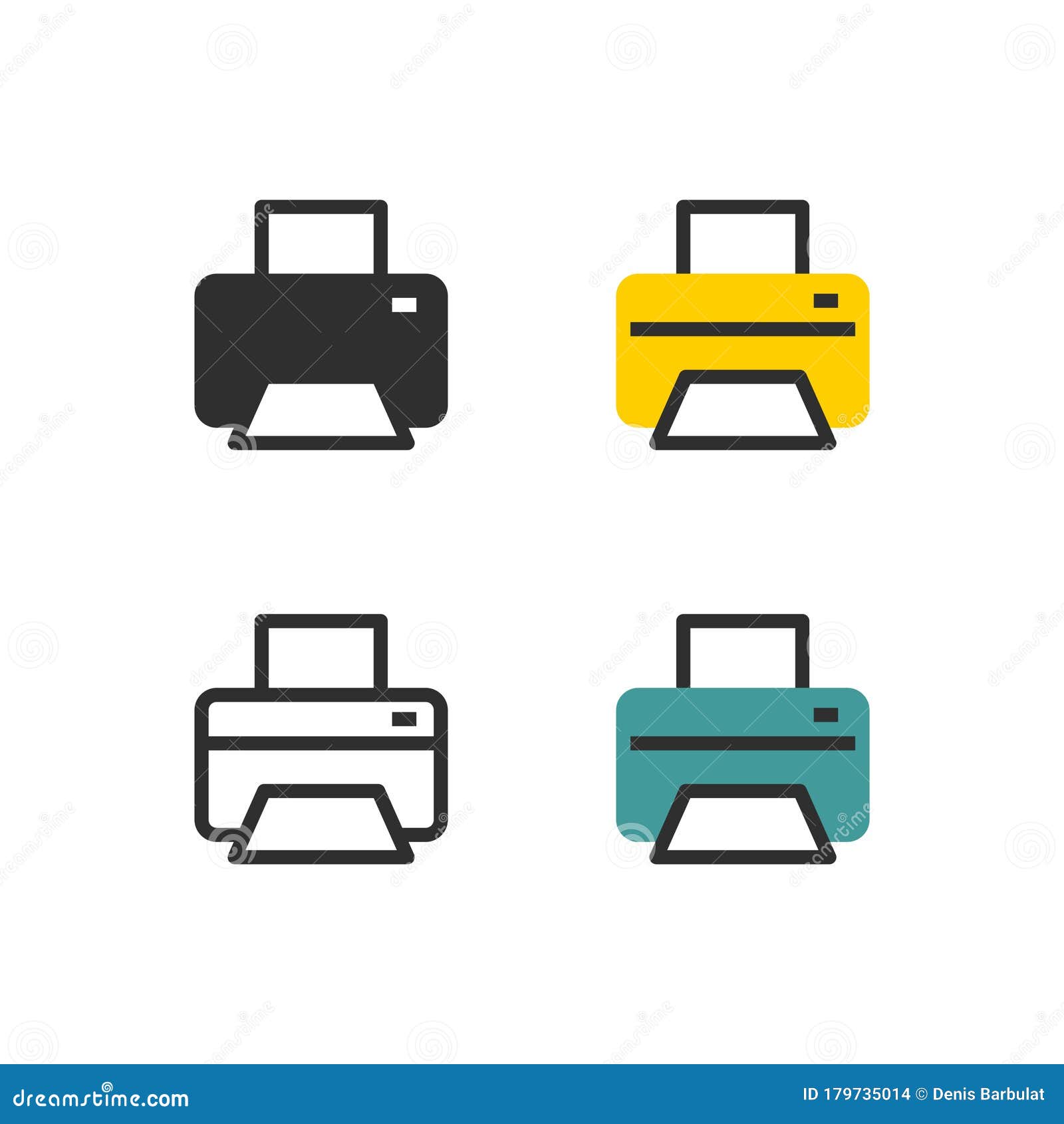 Inkjet printer icon stock vector. Illustration of symbol - 179735014