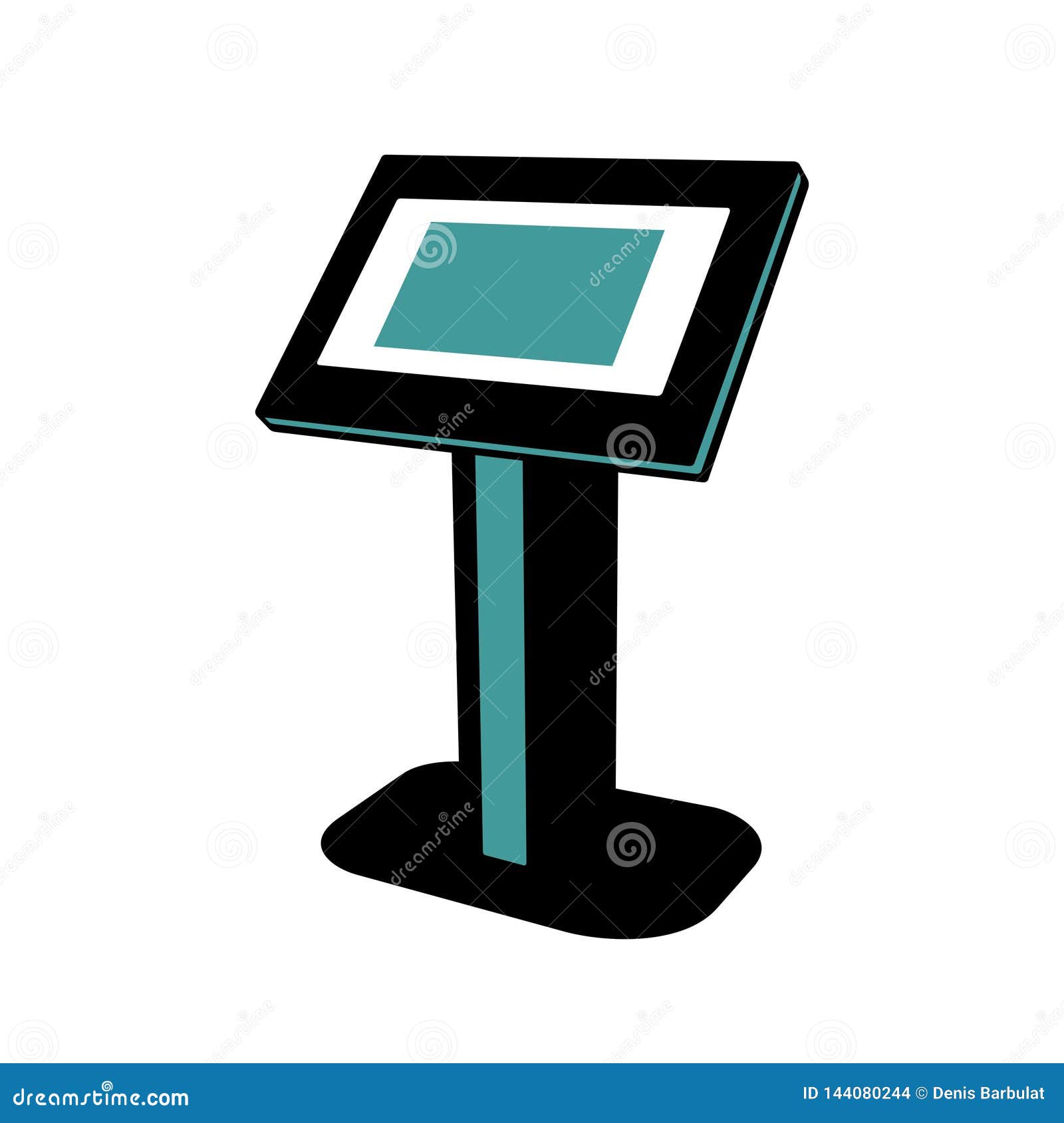 Interactive Touch Screen Kiosk Stock Vector - Illustration of sign ...