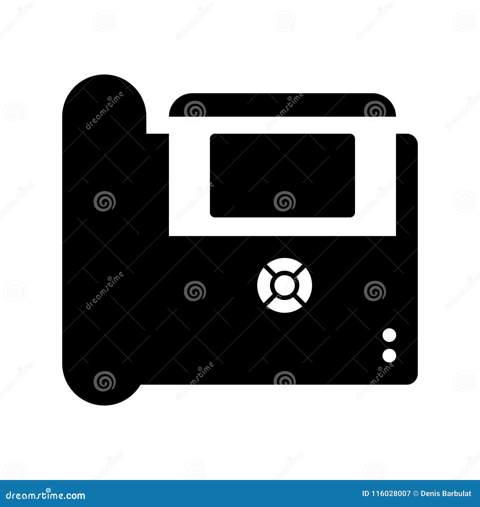 IP phone stock vector. Illustration of intercom, digital - 116028007