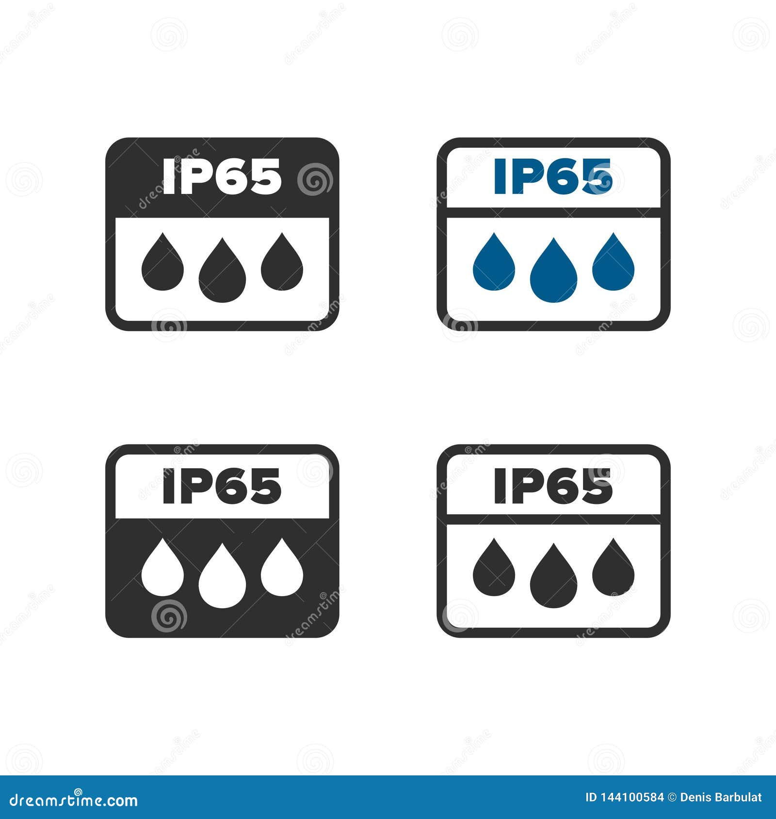 IP65 Protection Standard Icon Stock Vector - Illustration of sign ...
