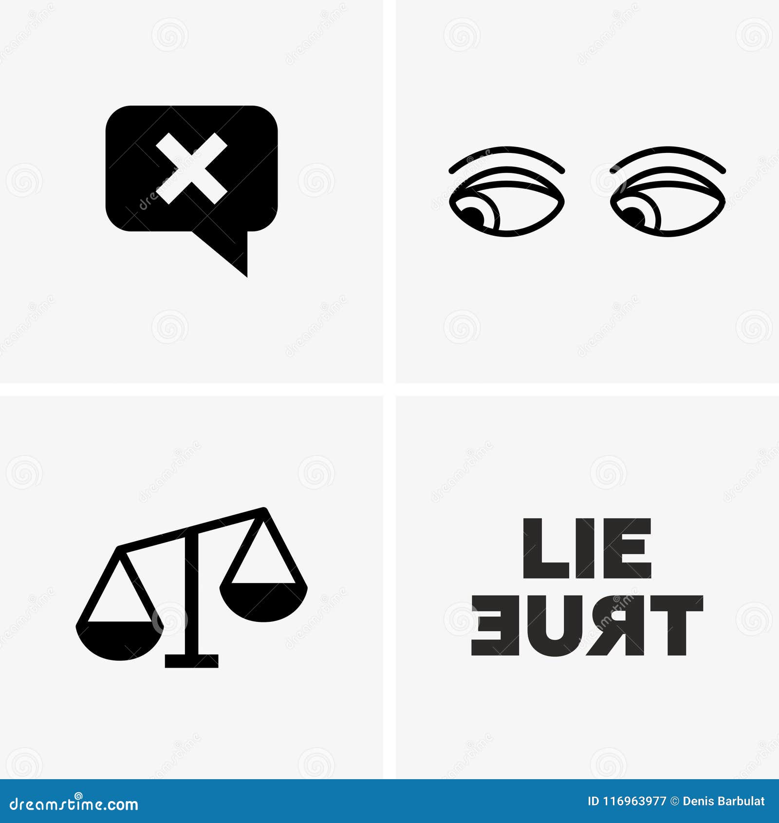 Lie signs stock vector. Illustration of mark, fake, icon - 116963977