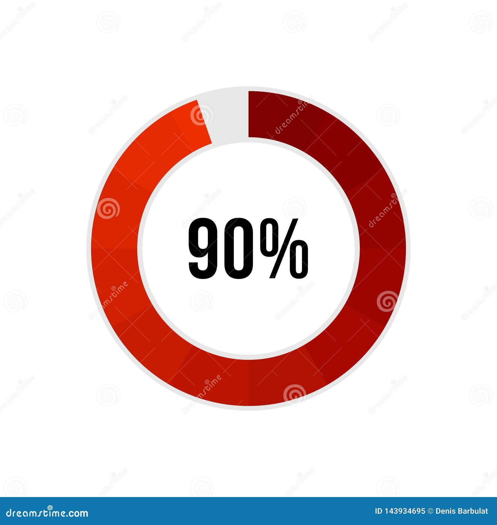 90 loading progress bar stock vector. Illustration of round - 143934695