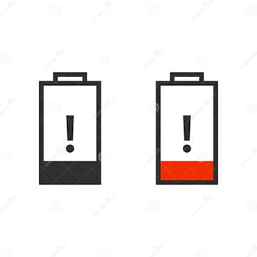 Low voltage warning icon stock vector. Illustration of caution - 144100385