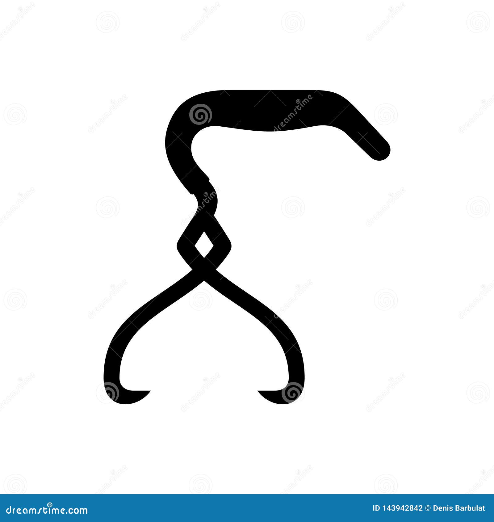 Manual clamp icon stock vector. Illustration of hand - 143942842