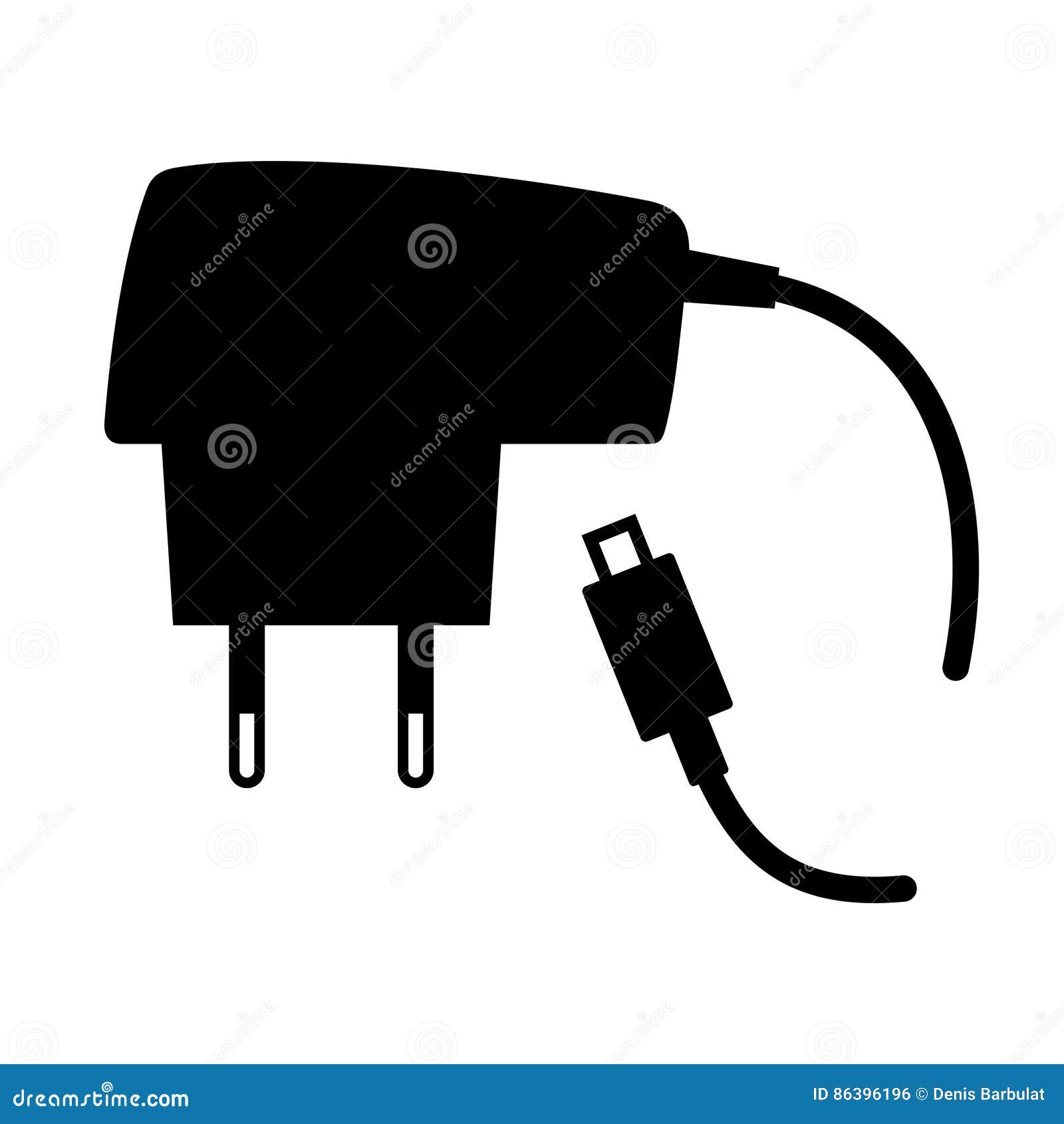 Mobile phone charger stock vector. Illustration of logo - 86396196