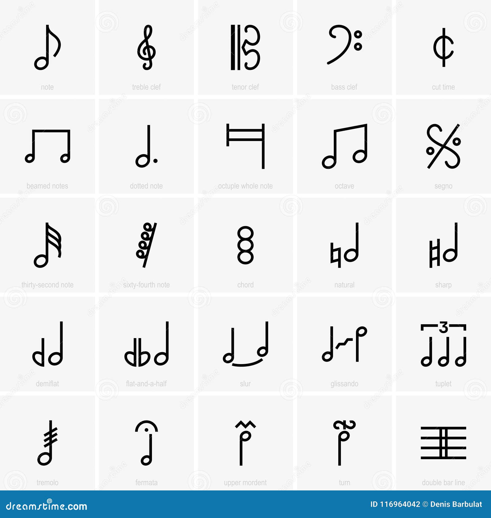Music notes icons stock vector. Illustration of icon - 116964042