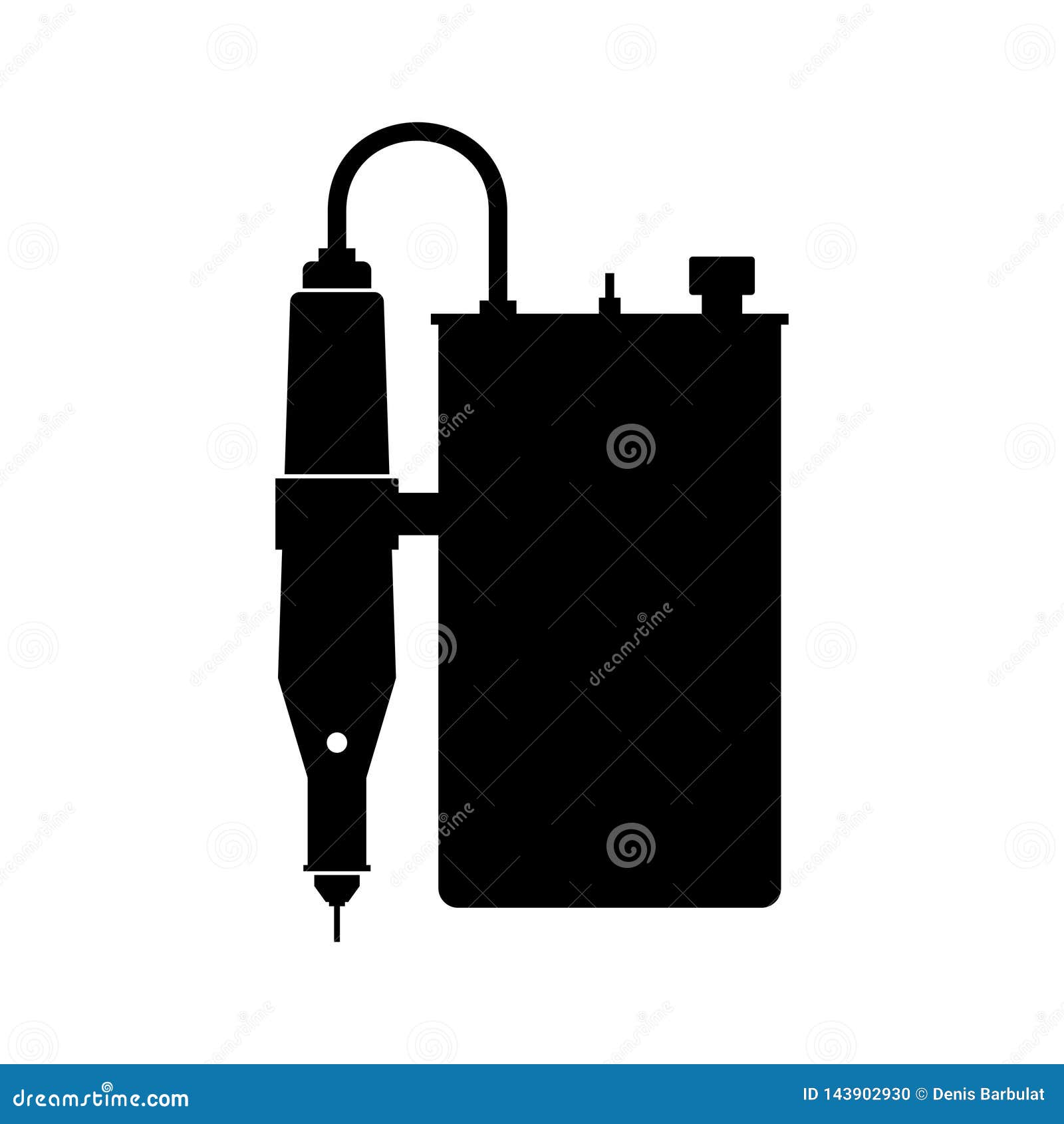 Nail milling machine stock vector. Illustration of silhouette - 143902930
