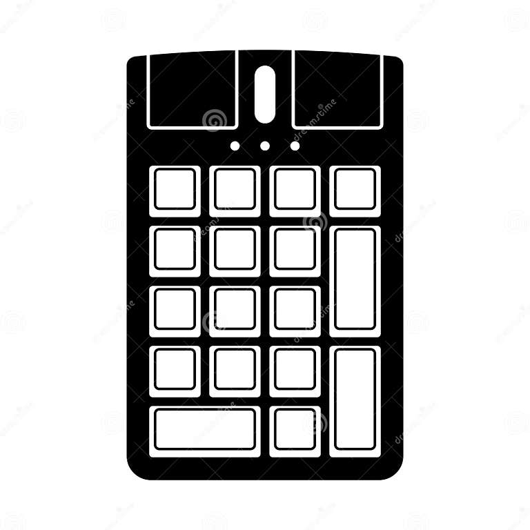 Numeric keypad with mouse stock vector. Illustration of mouse - 116477308