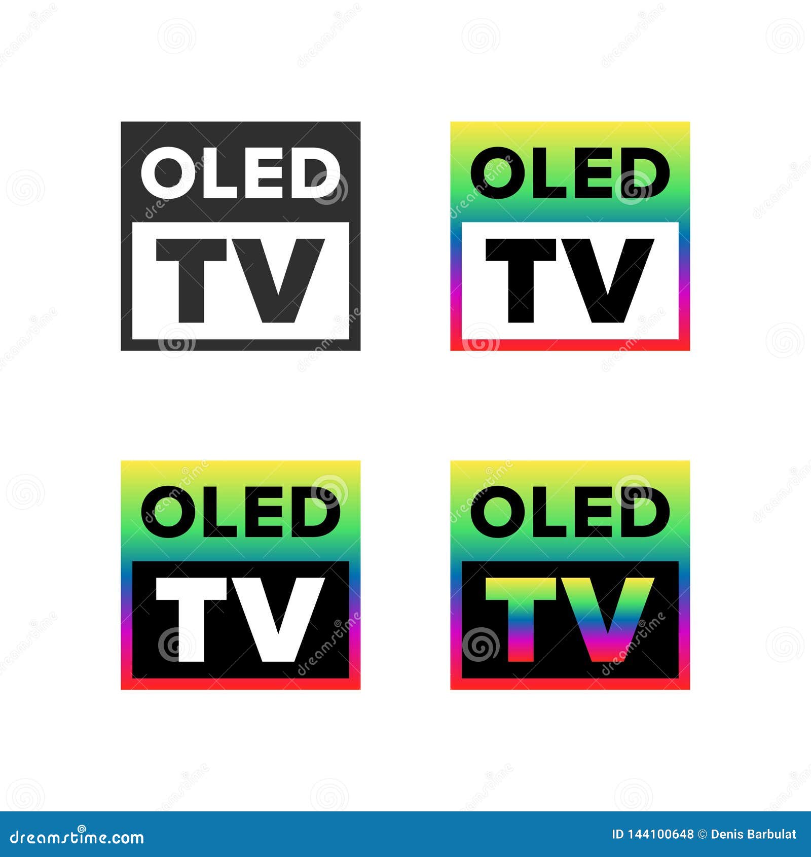 OLED TV symbol stock vector. Illustration of stamp, quality - 144100648
