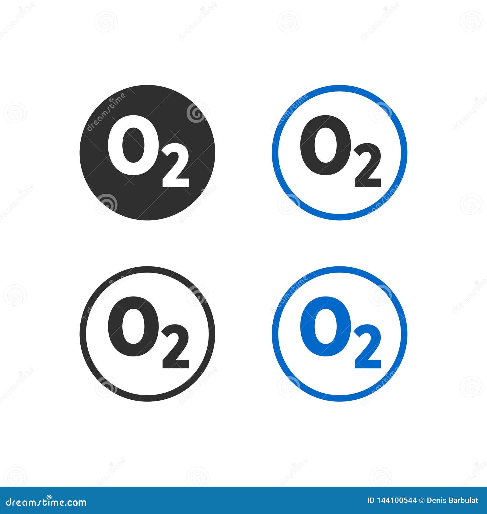 Oxygen formula icon stock vector. Illustration of formula - 144100544