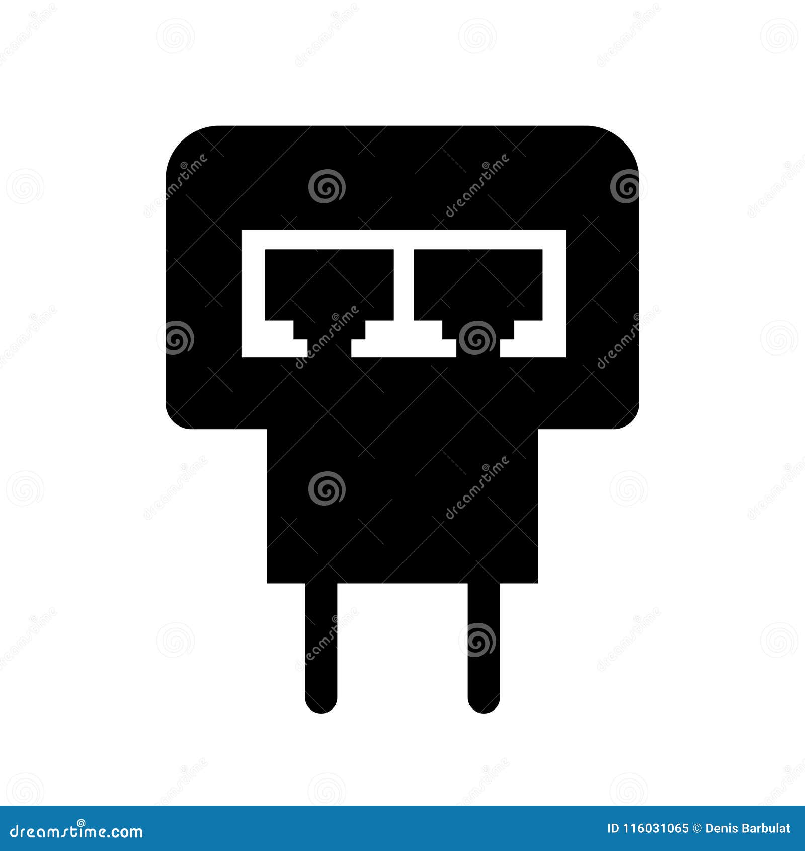 Power Over Ethernet Adapter PoE Stock Vector - Illustration of vector ...