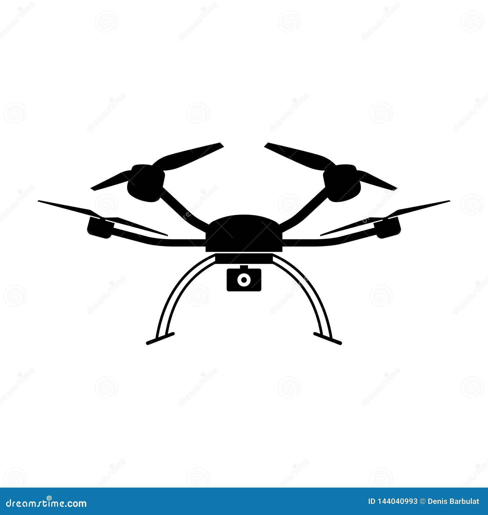 Quad copter icon stock vector. Illustration of drone - 144040993