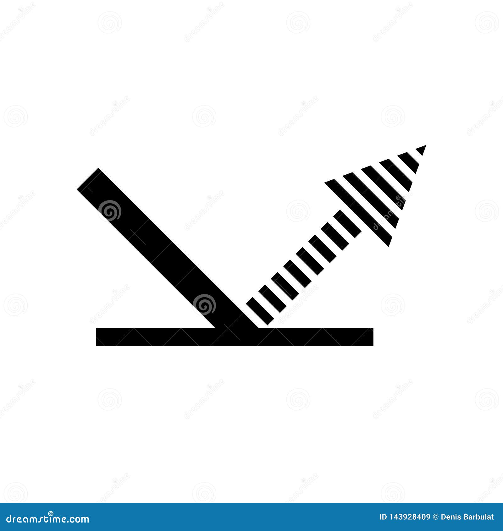 Reflection arrow icon stock vector. Illustration of connection - 143928409