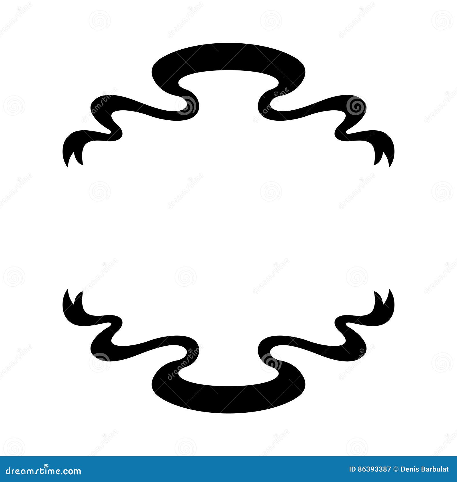 Ribbon frame stock vector. Illustration of retro, design - 86393387