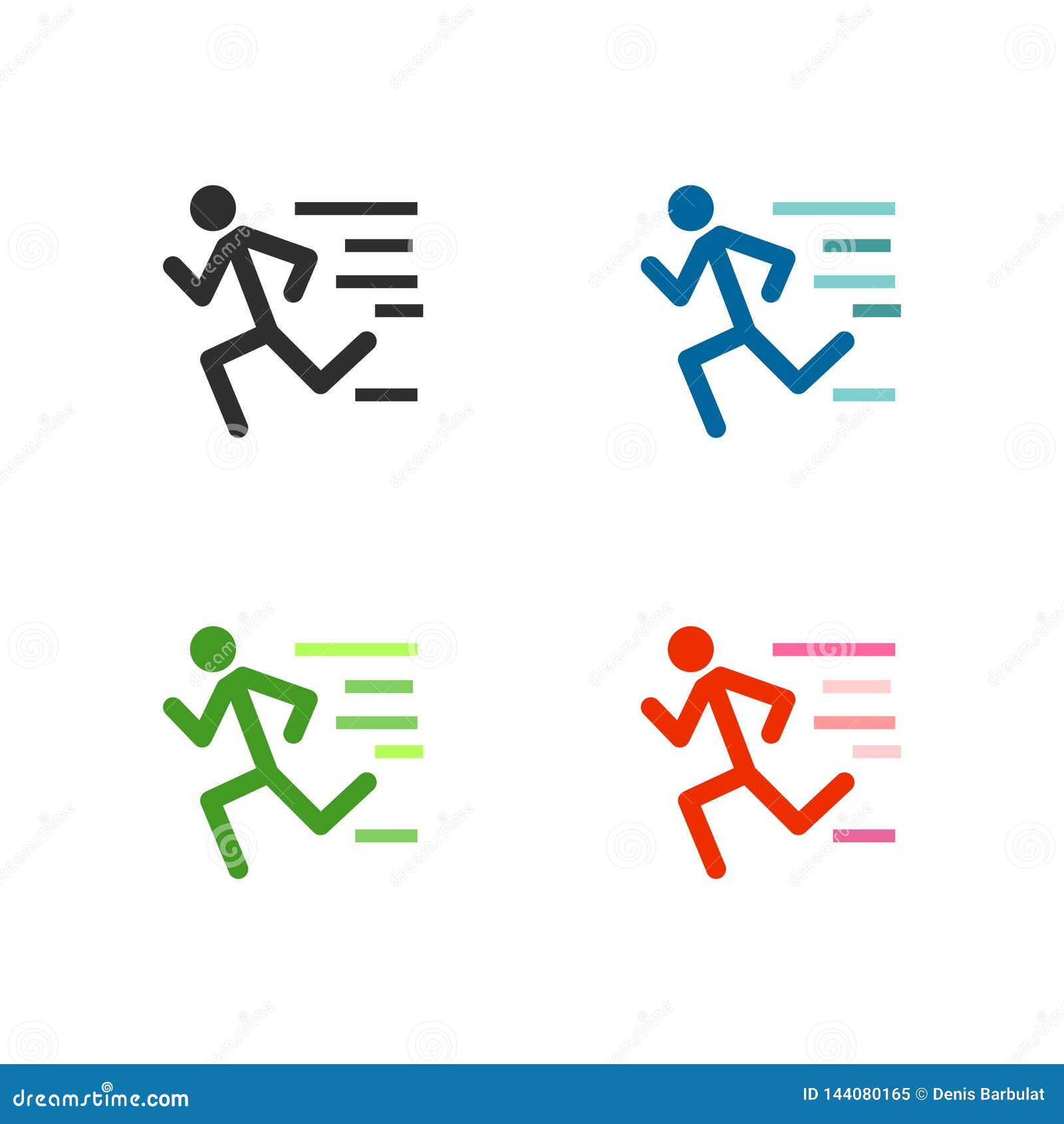Running man icons stock vector. Illustration of vector - 144080165