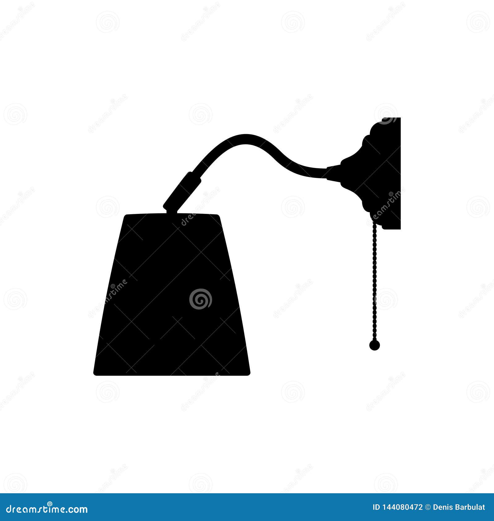 Sconce, wall mounted light stock vector. Illustration of symbol - 144080472