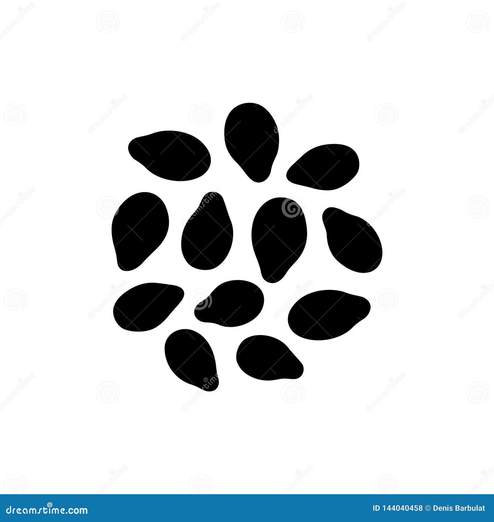 Sesame seeds silhouette stock vector. Illustration of vector - 144040458
