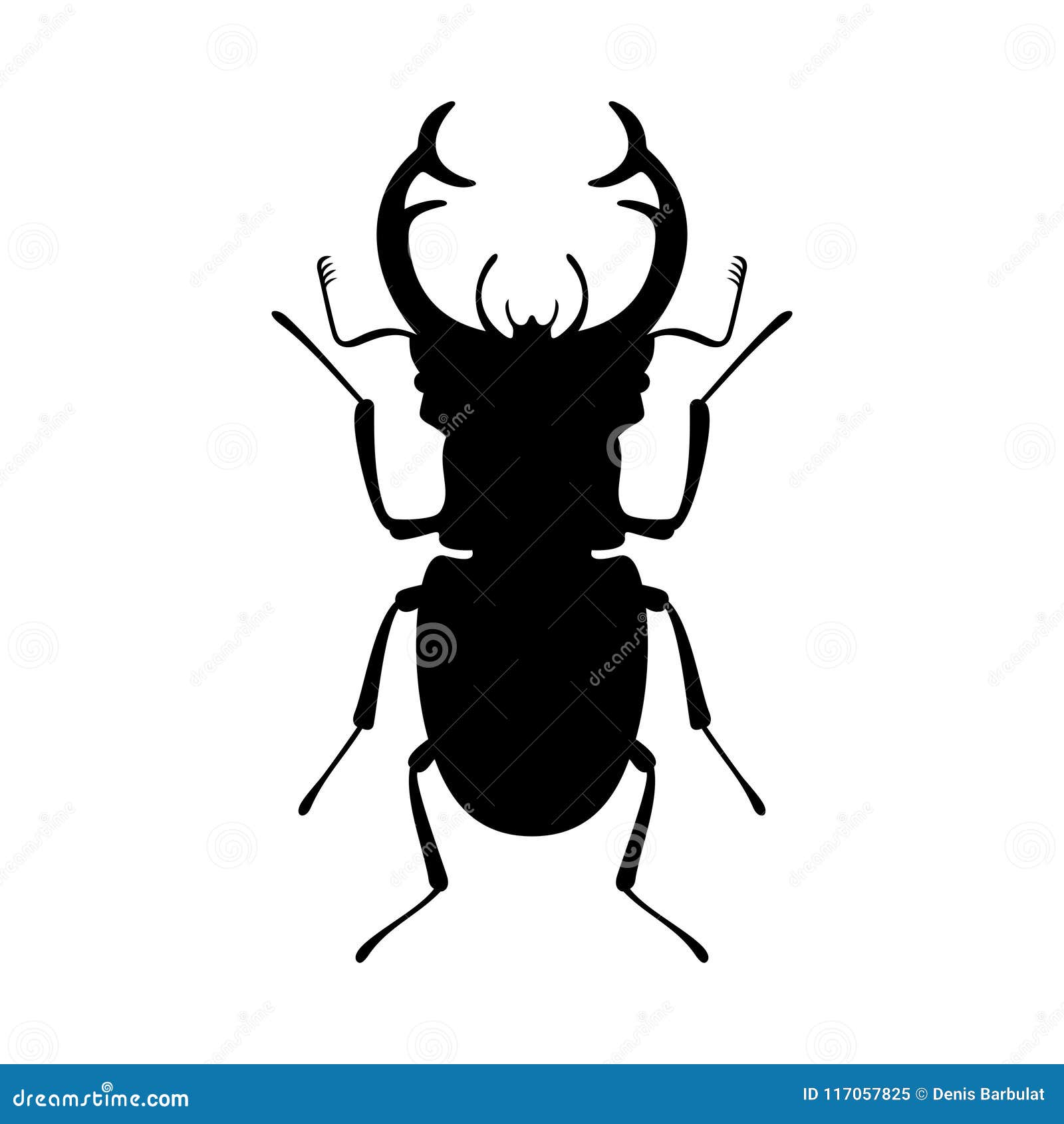 Stag beetle stock vector. Illustration of insect, lucanus - 117057825