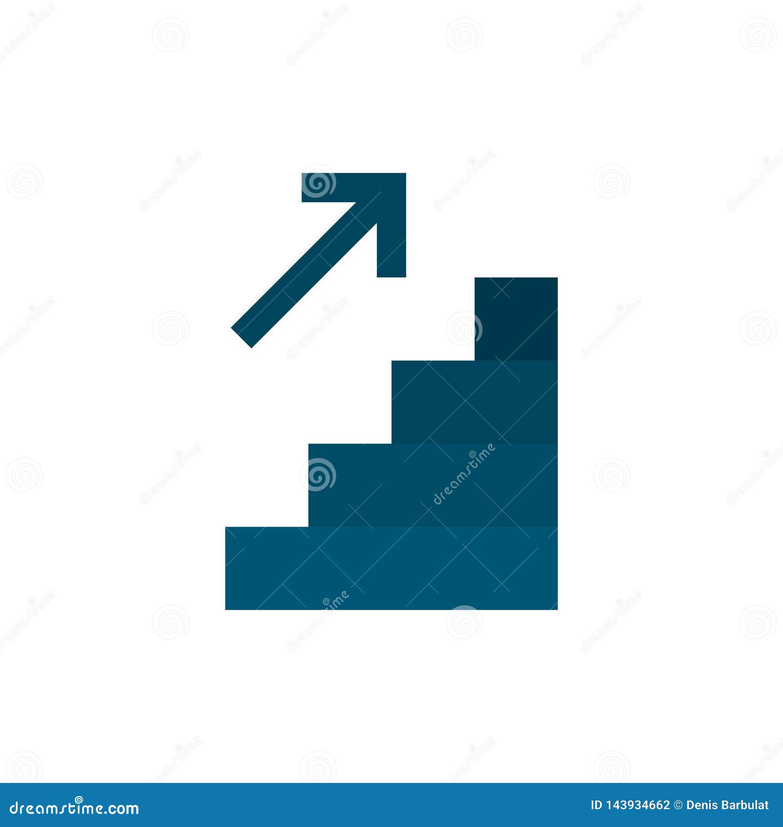 Stairs up icon stock vector. Illustration of walk, information - 143934662