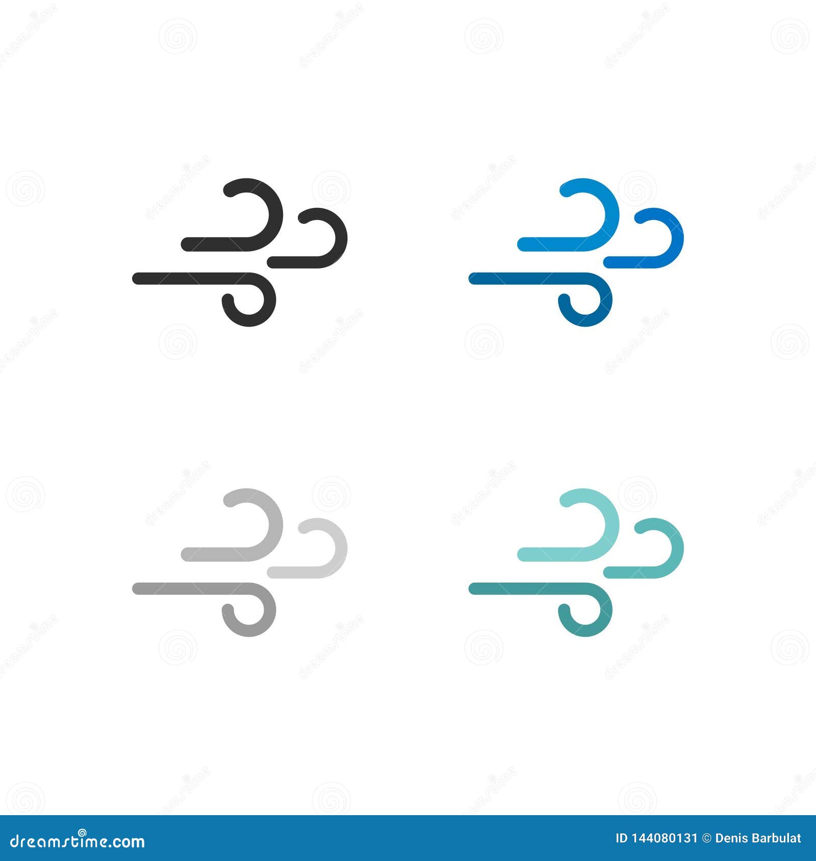 Strong wind gusts stock vector. Illustration of windy - 144080131