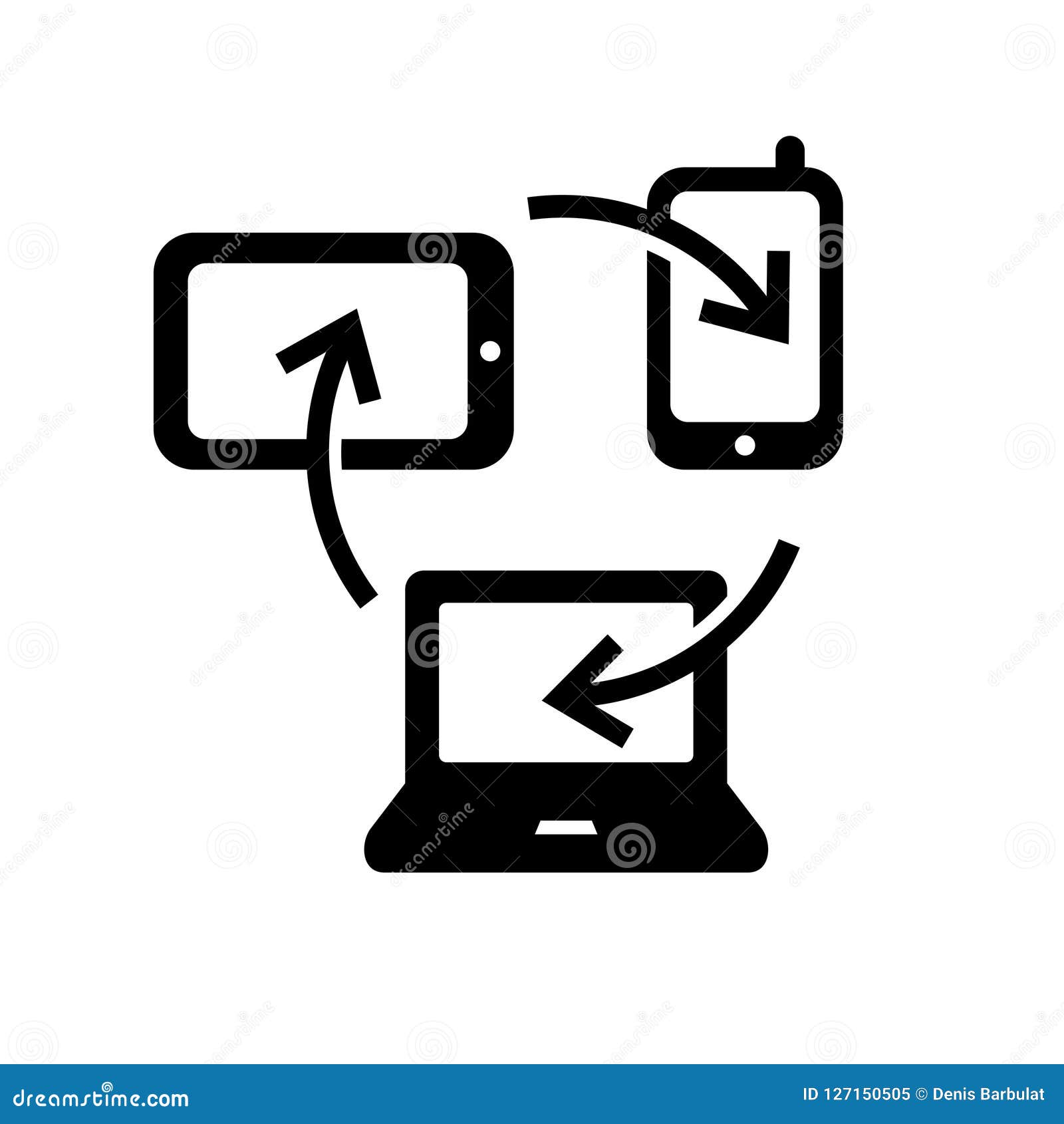 Synchronization symbol stock vector. Illustration of communication ...