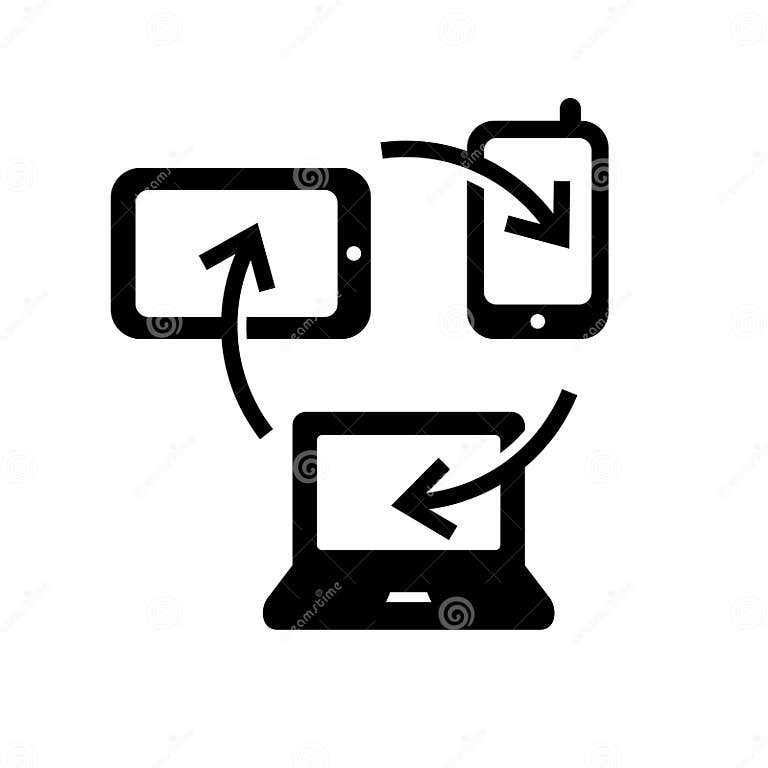 Synchronization symbol stock vector. Illustration of communication ...