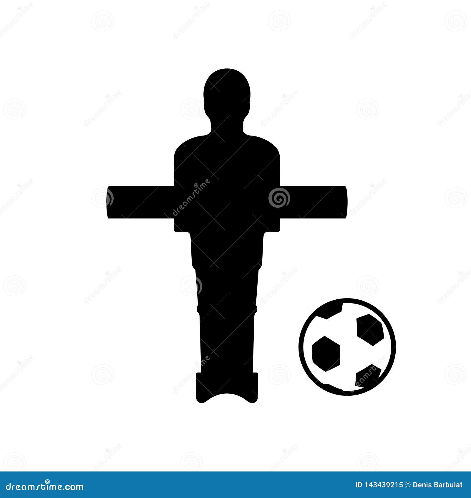 Table football stock vector. Illustration of icon, ball - 143439215