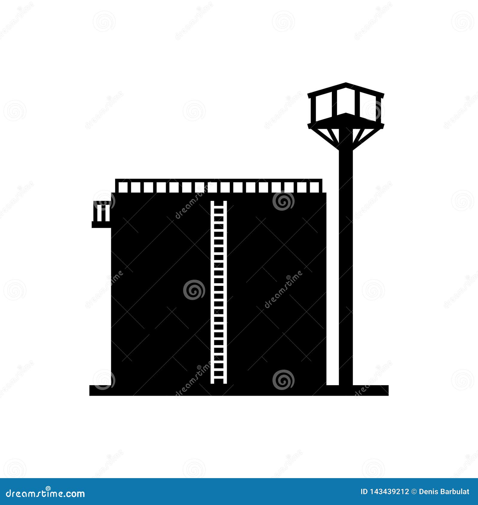 Tank farm stock vector. Illustration of factory, farm - 143439212