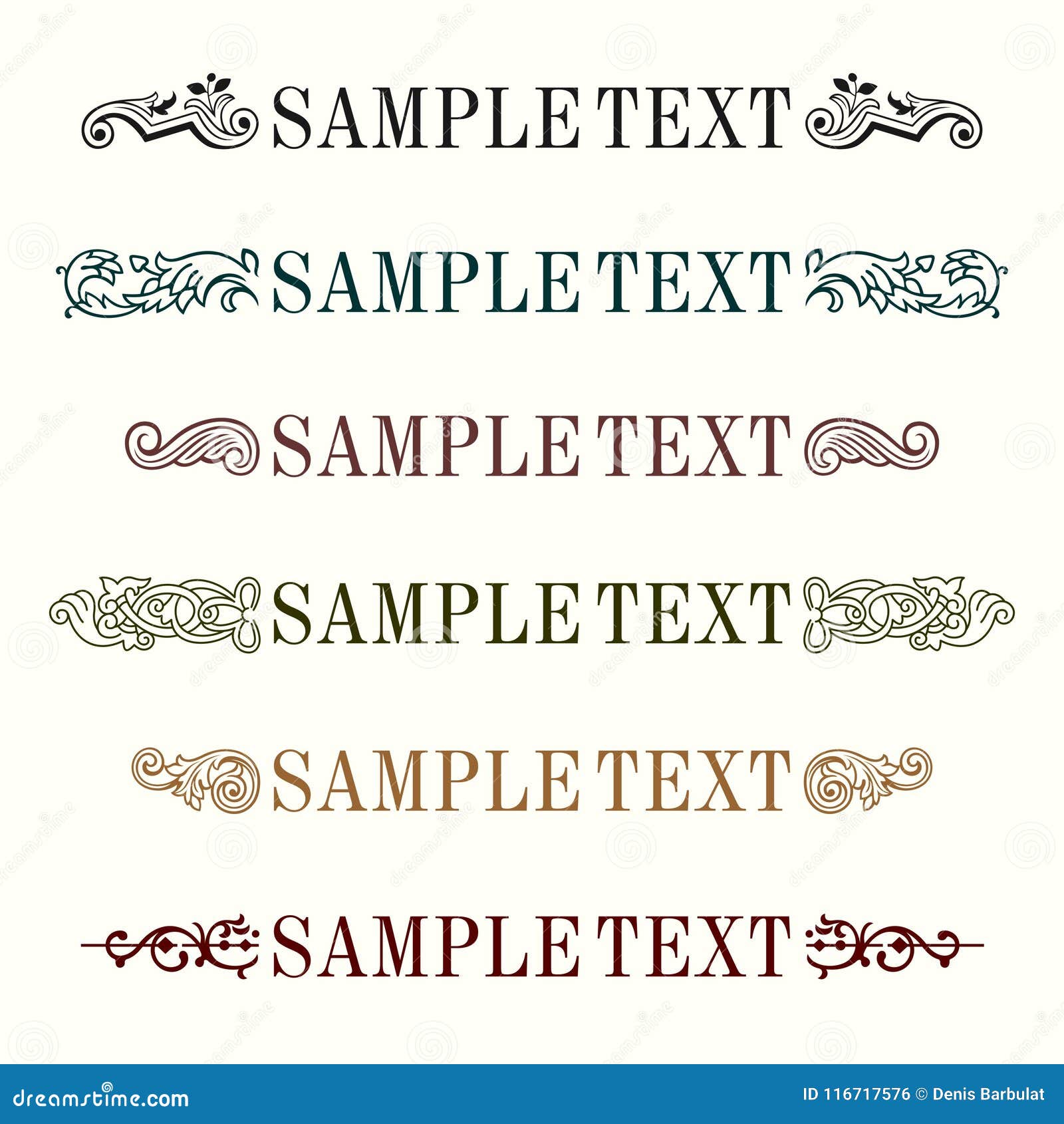 Text decoration elements stock vector. Illustration of decorative ...