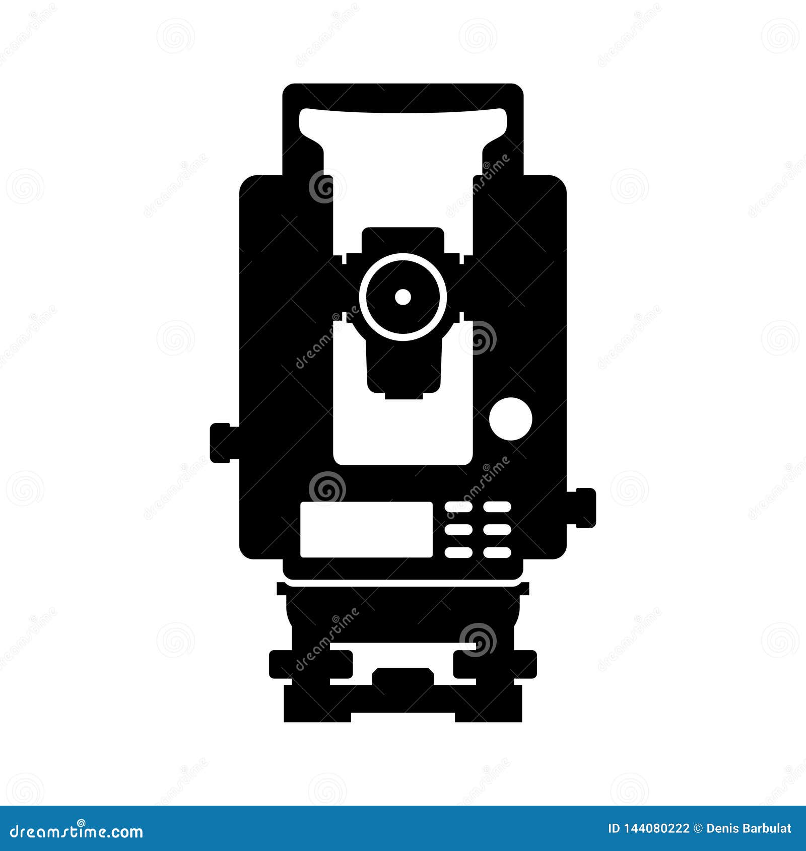Tachymeter. Device For Measuring Angles And Distances Apparatus. Vector ...