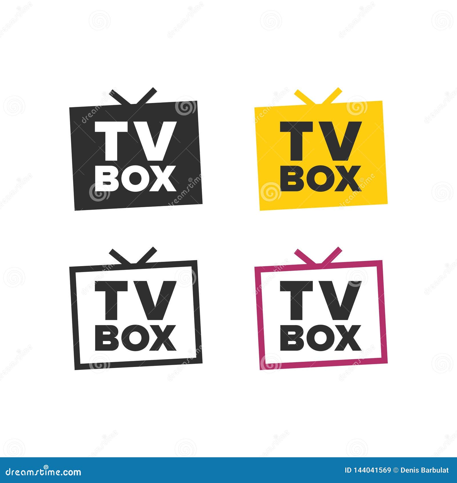 TV box icon stock vector. Illustration of sign, vector - 144041569